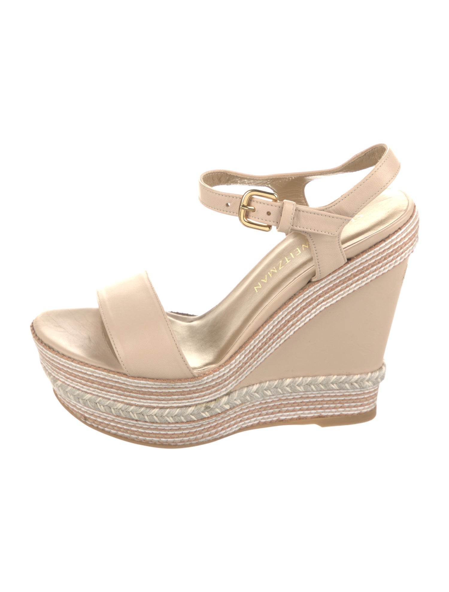 Stuart Weitzman Leather Braided Accents Espadrilles - Neutrals Sandals ...