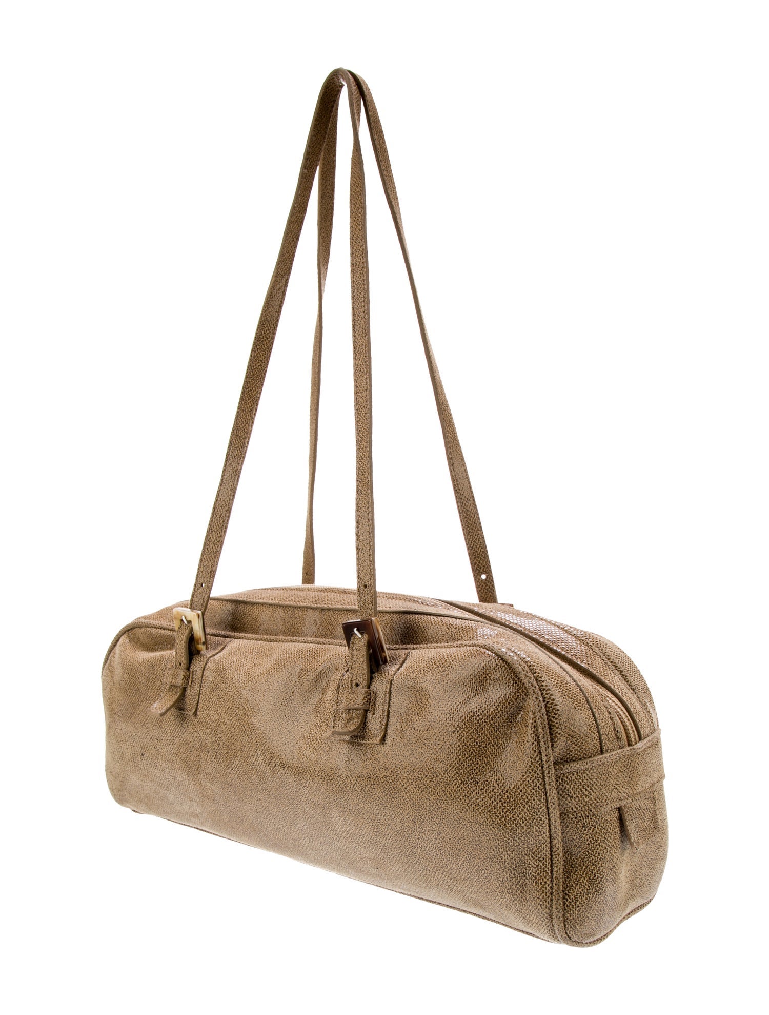 Prada Leather-Trimmed Tessuto Shoulder Bag - Black Shoulder Bags ...