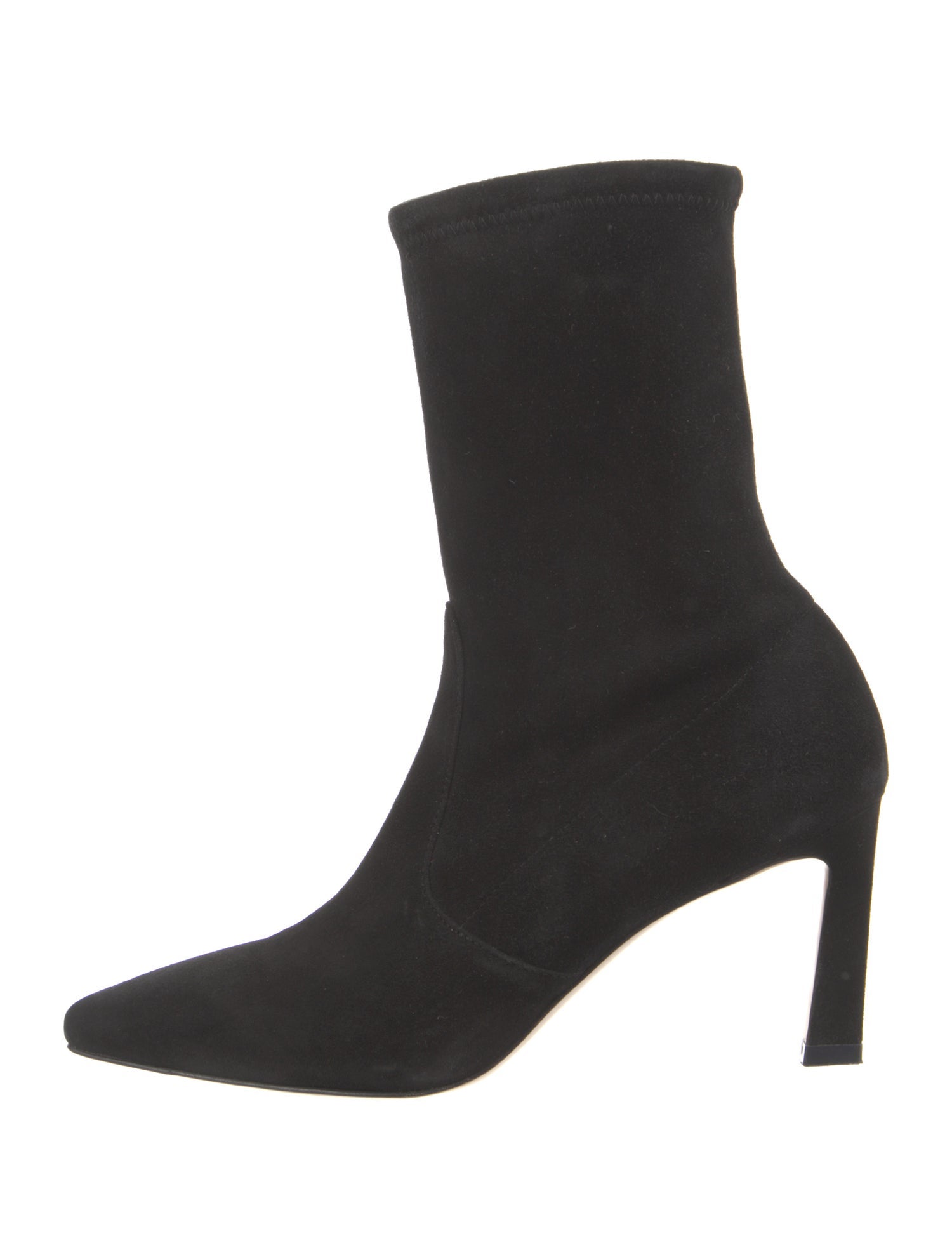 Stuart Weitzman Suede Sock Boots - Black Boots, Shoes - WSU346249 | The ...