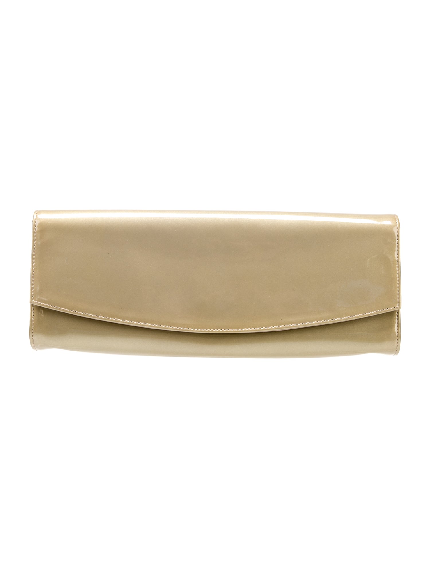 Stuart Weitzman Patent Leather Clutch - Neutrals Clutches, Handbags ...