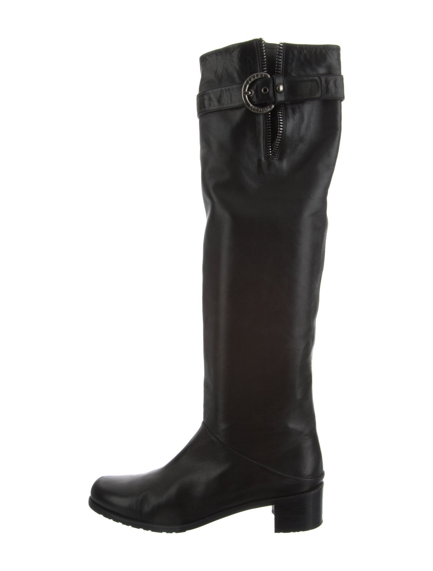Stuart Weitzman Leather Riding Boots - Black Boots, Shoes - WSU353258 ...