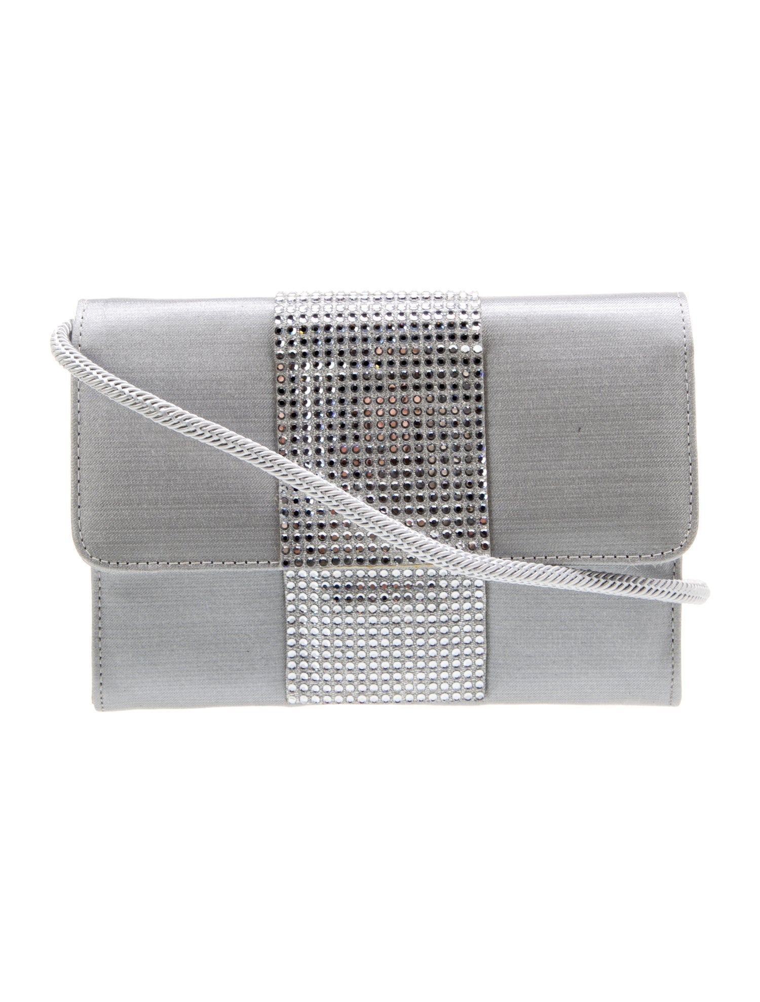 Stuart Weitzman Satin Crossbody Bag - Grey Mini Bags, Handbags ...