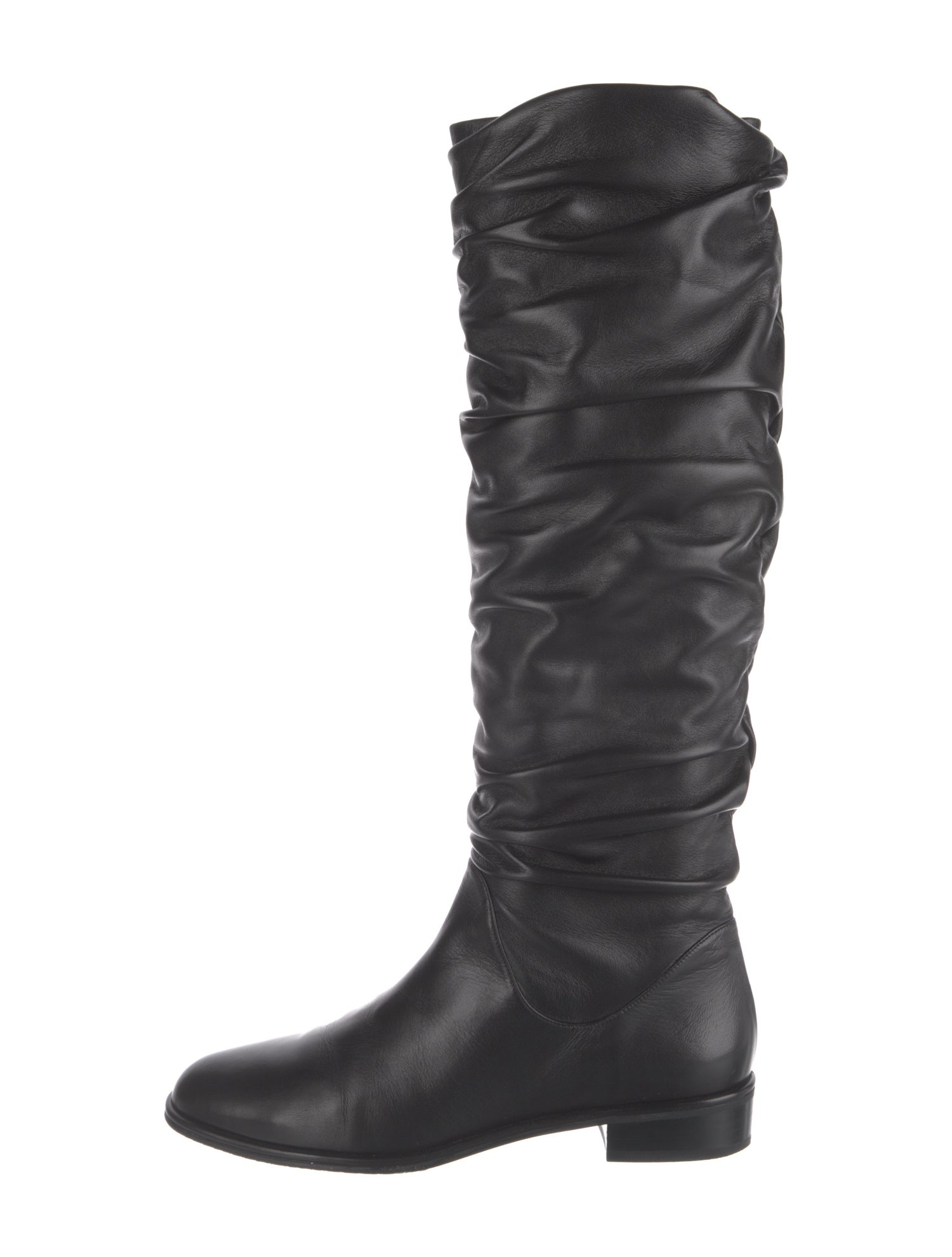 Stuart Weitzman Leather Riding Boots - Black Boots, Shoes - WSU357101 ...