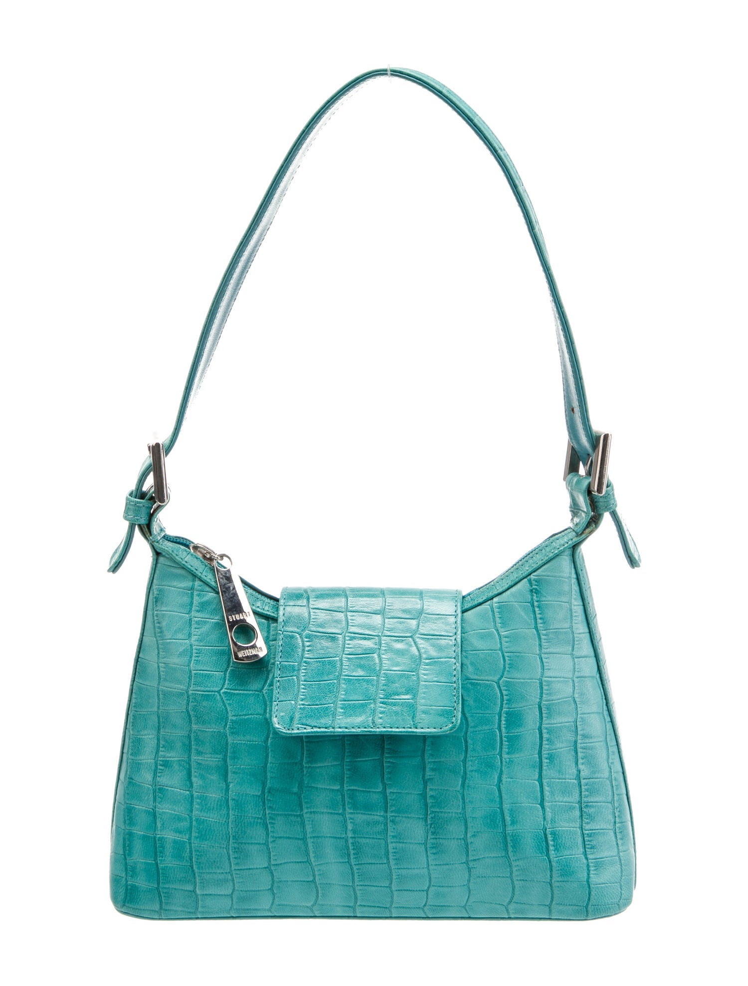 Stuart Weitzman Alligator Shoulder Bag - Blue Shoulder Bags, Handbags ...