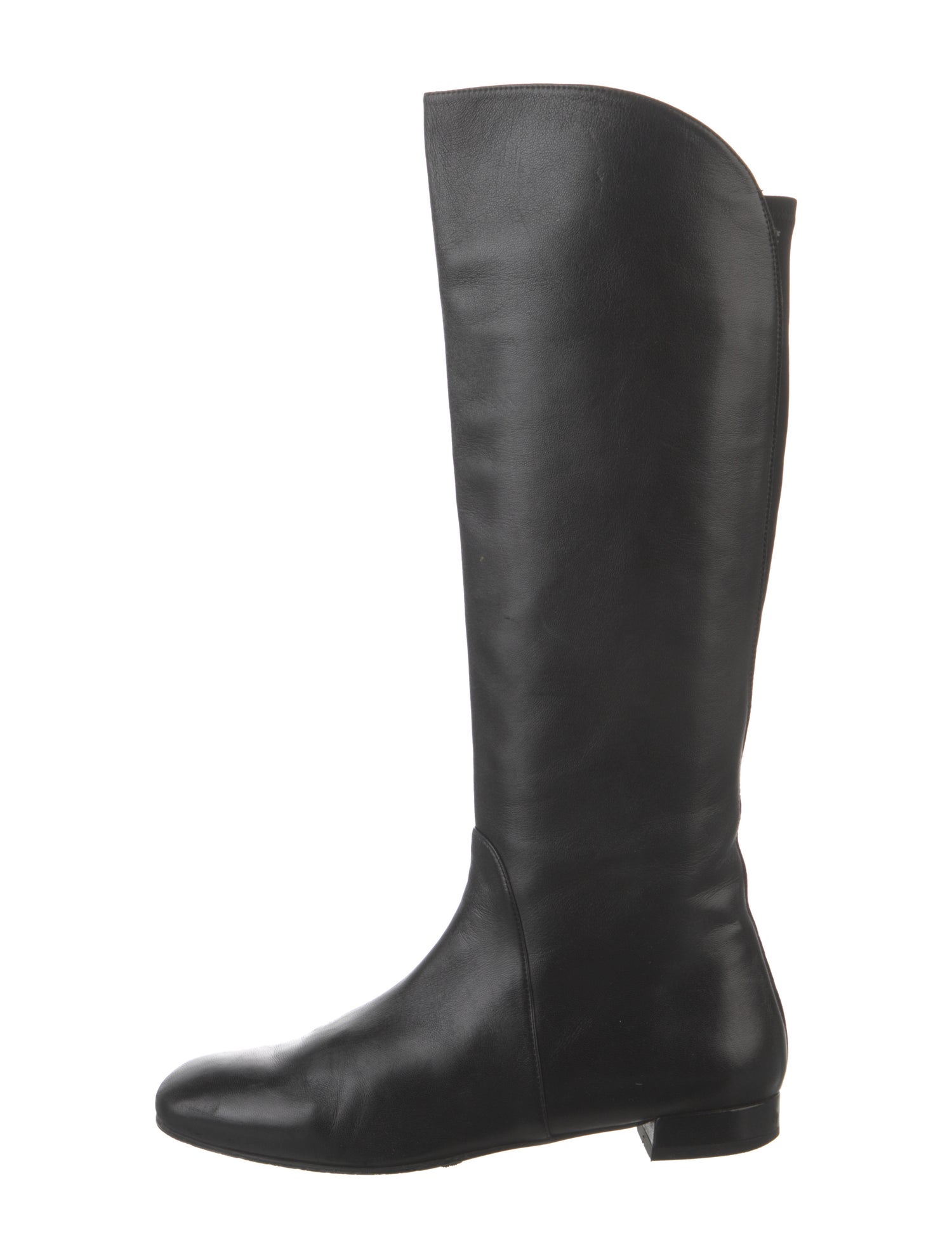 Stuart Weitzman Leather Riding Boots - Black Boots, Shoes - WSU370524 ...