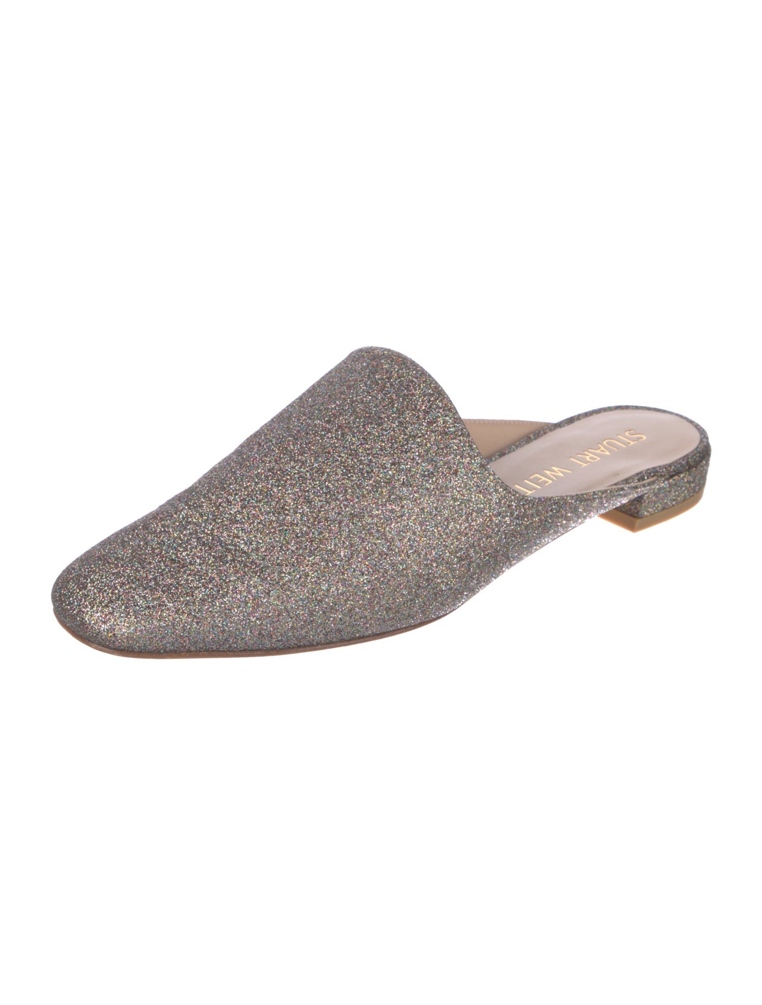 Stuart Weitzman Glitter Mules - Flats, Shoes - WSU370666 | The RealReal