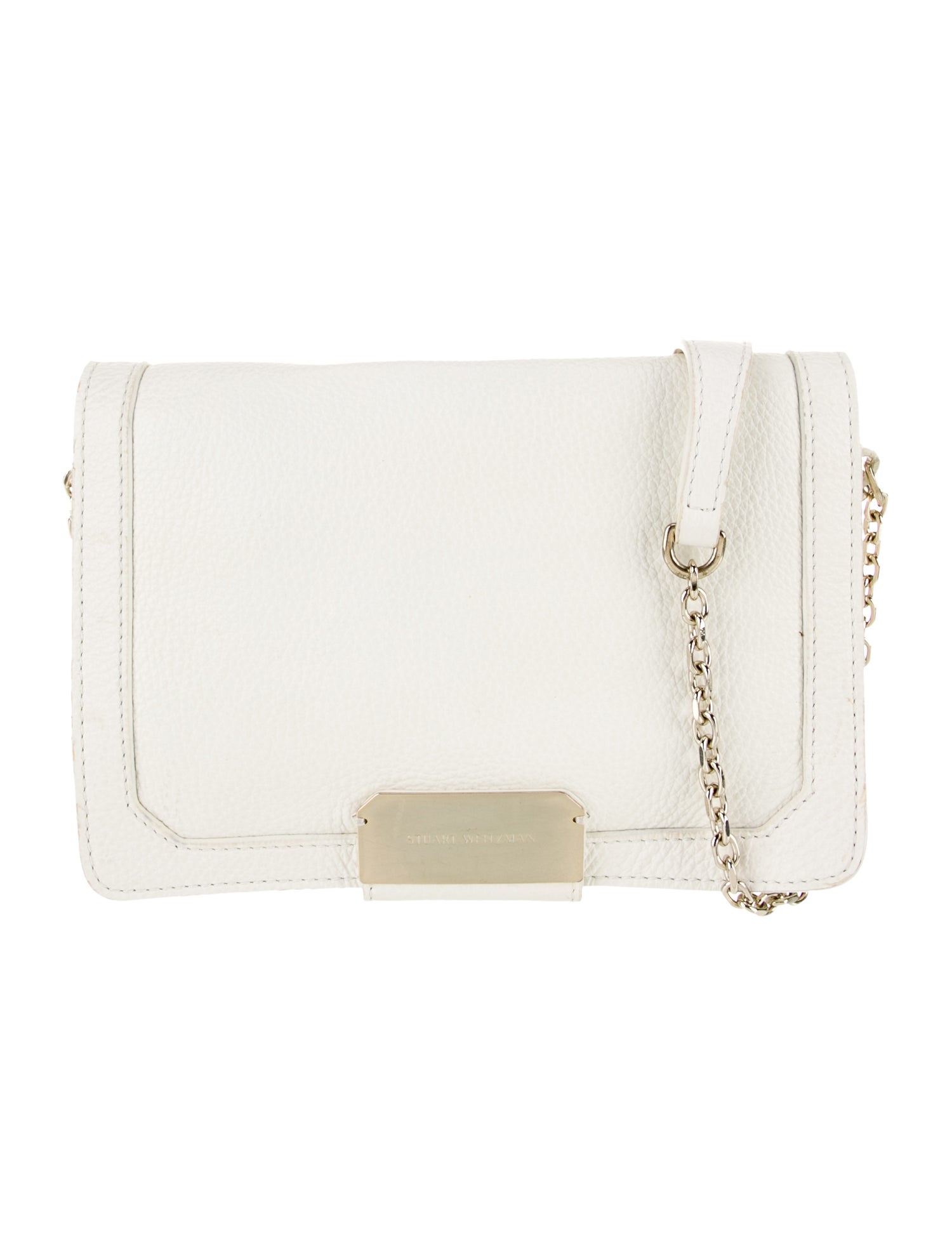 Stuart Weitzman Leather Clutch - Neutrals Crossbody Bags, Handbags ...