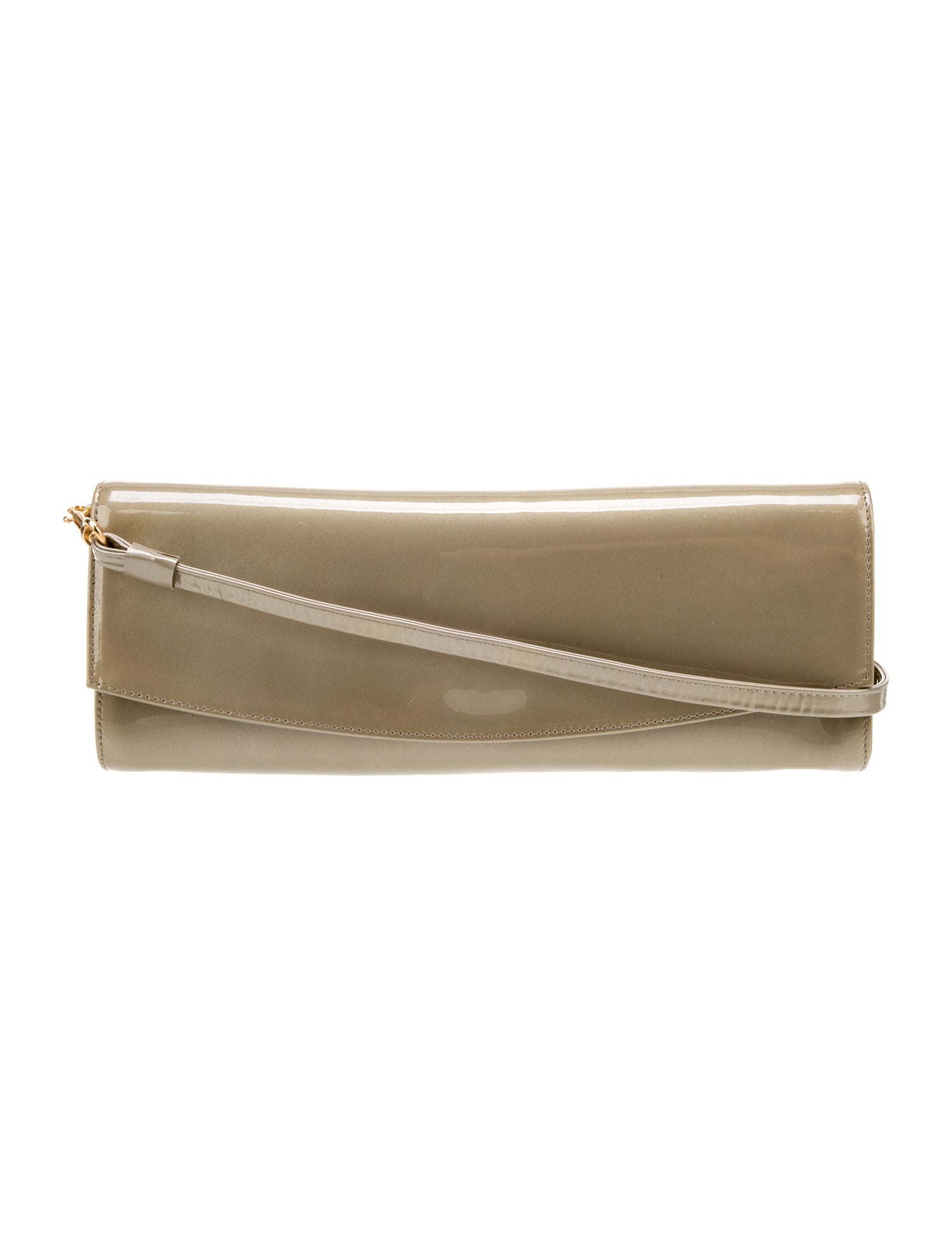 Stuart Weitzman Patent Leather Clutch w/ Tags - Neutrals Clutches ...