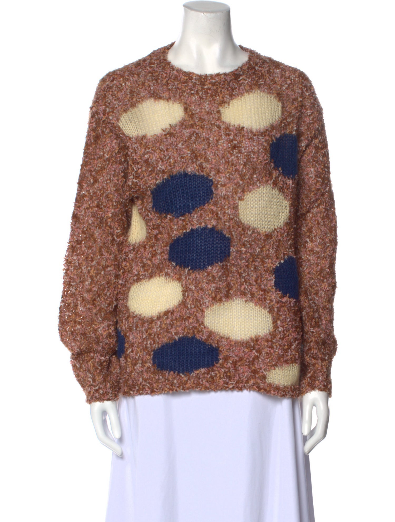 Survival of the Fashionest Printed Crew Neck Sweater w/ Tags - Brown ...