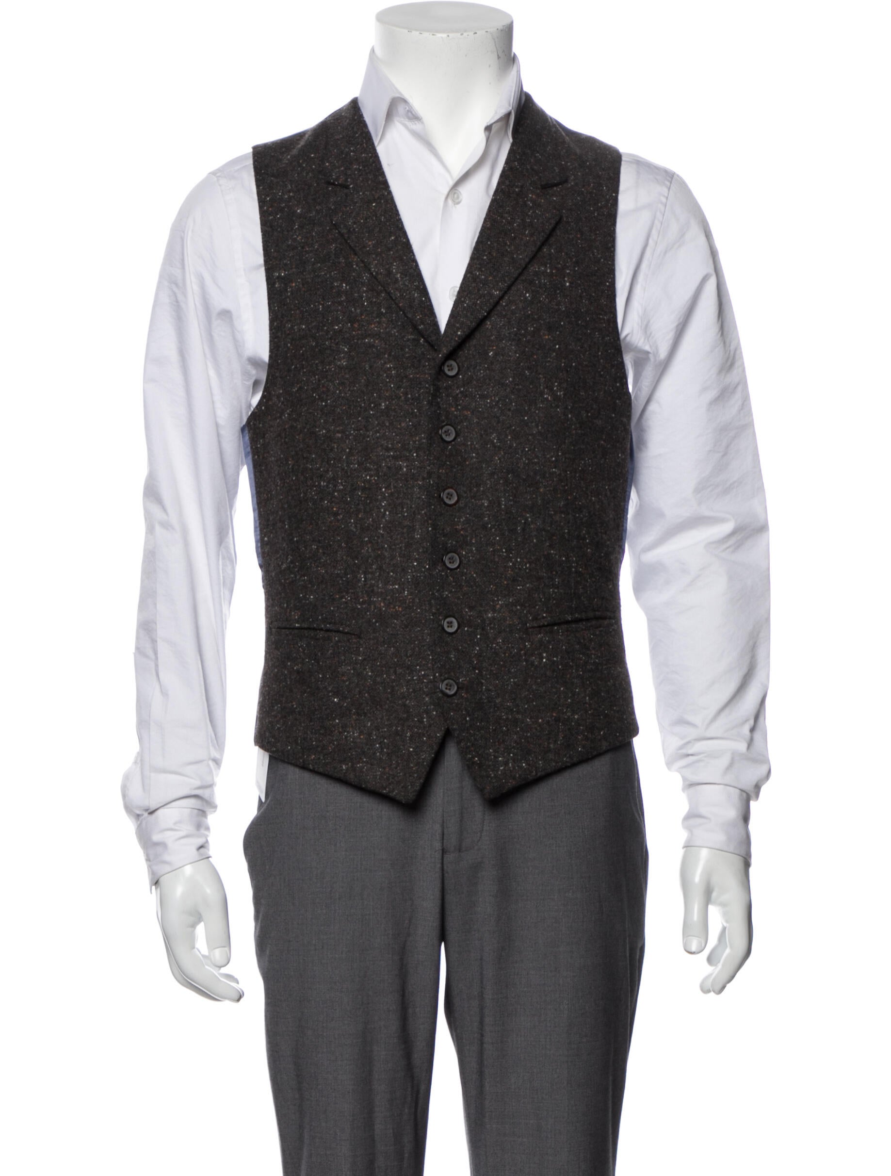 Suitsupply Tweed Pattern Suit Vest - Brown Suiting, Clothing ...