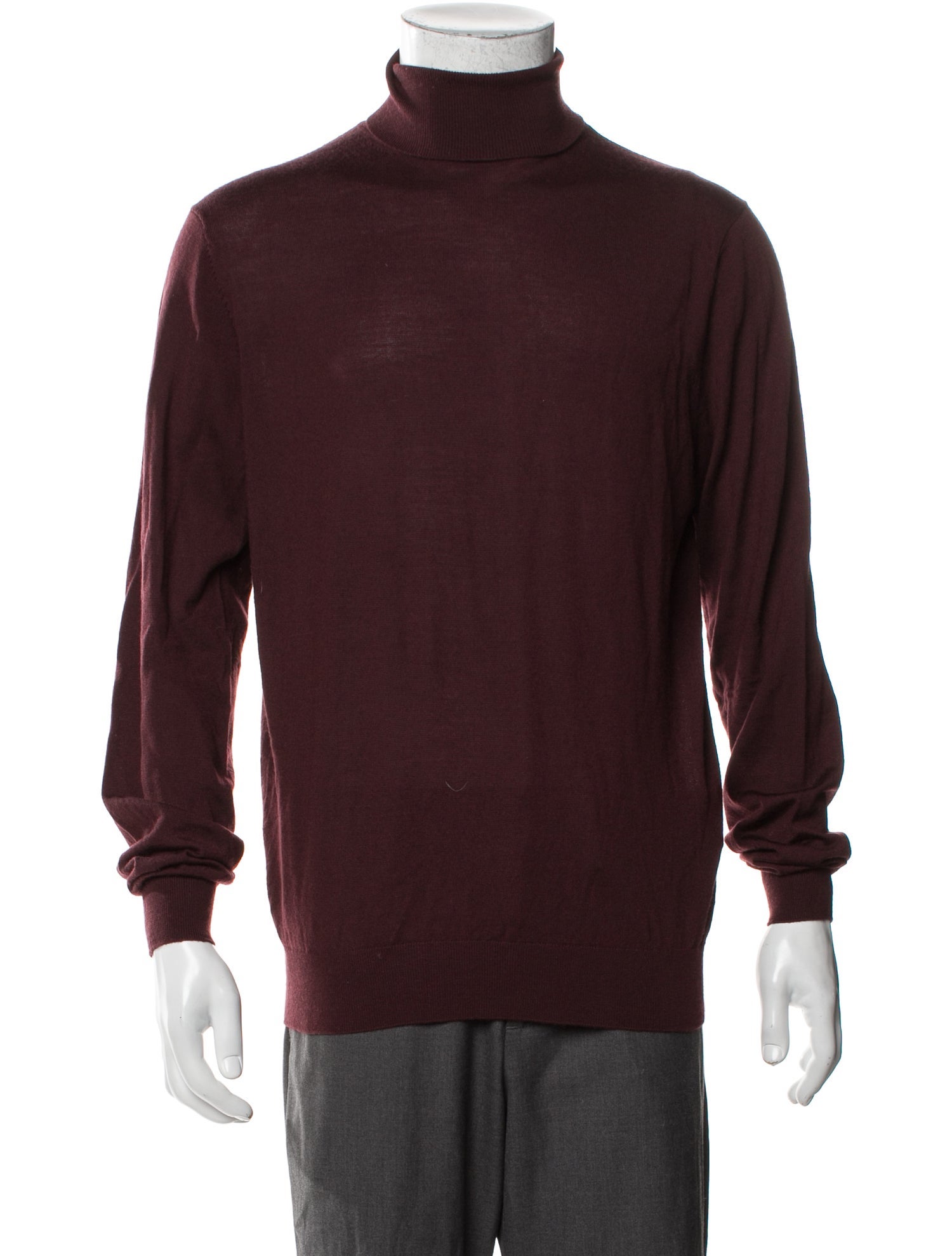 Suitsupply Merino Wool Turtleneck Pullover - Brown Sweaters, Clothing ...