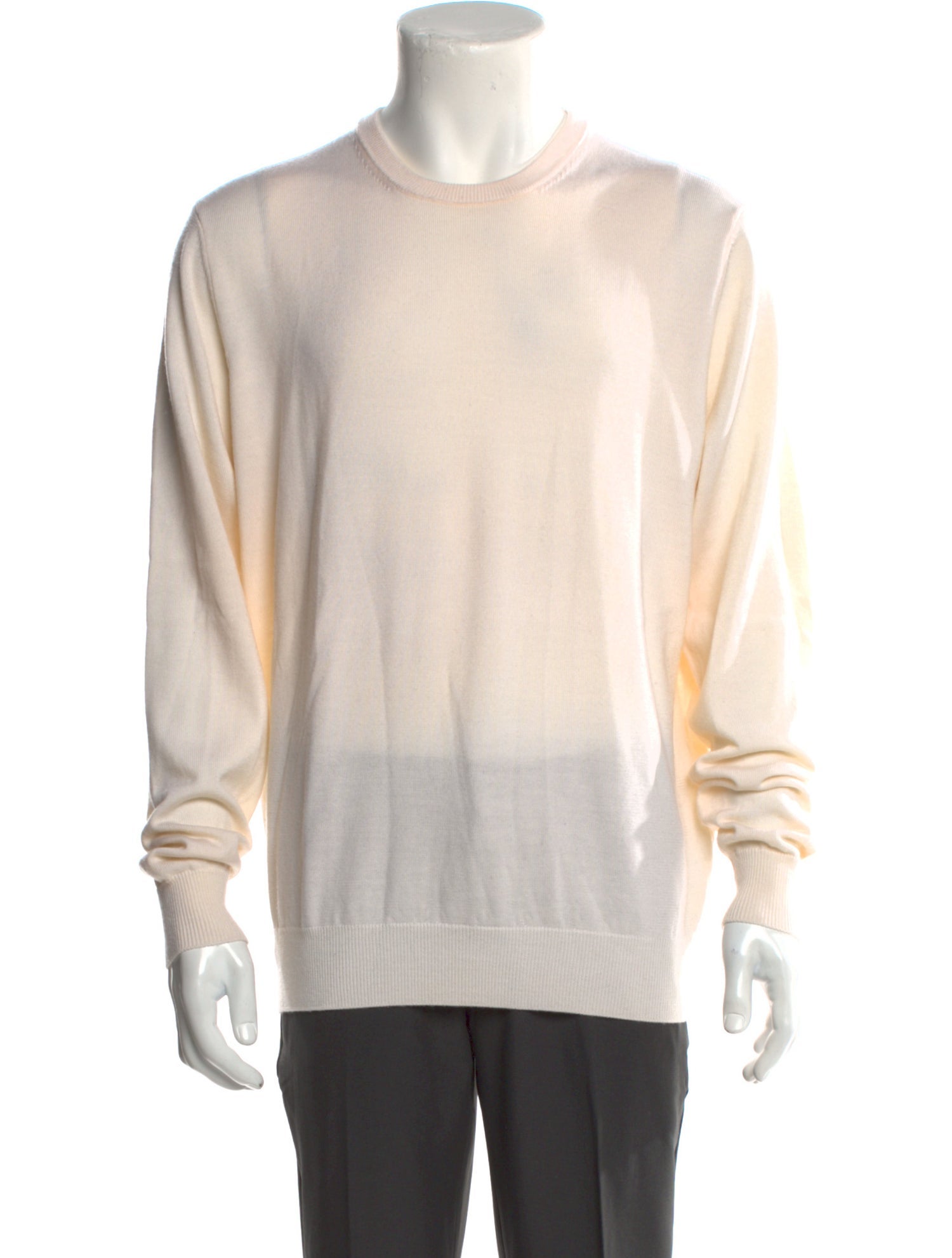 Suitsupply Merino Wool Crew Neck Pullover - Neutrals Sweaters, Clothing ...
