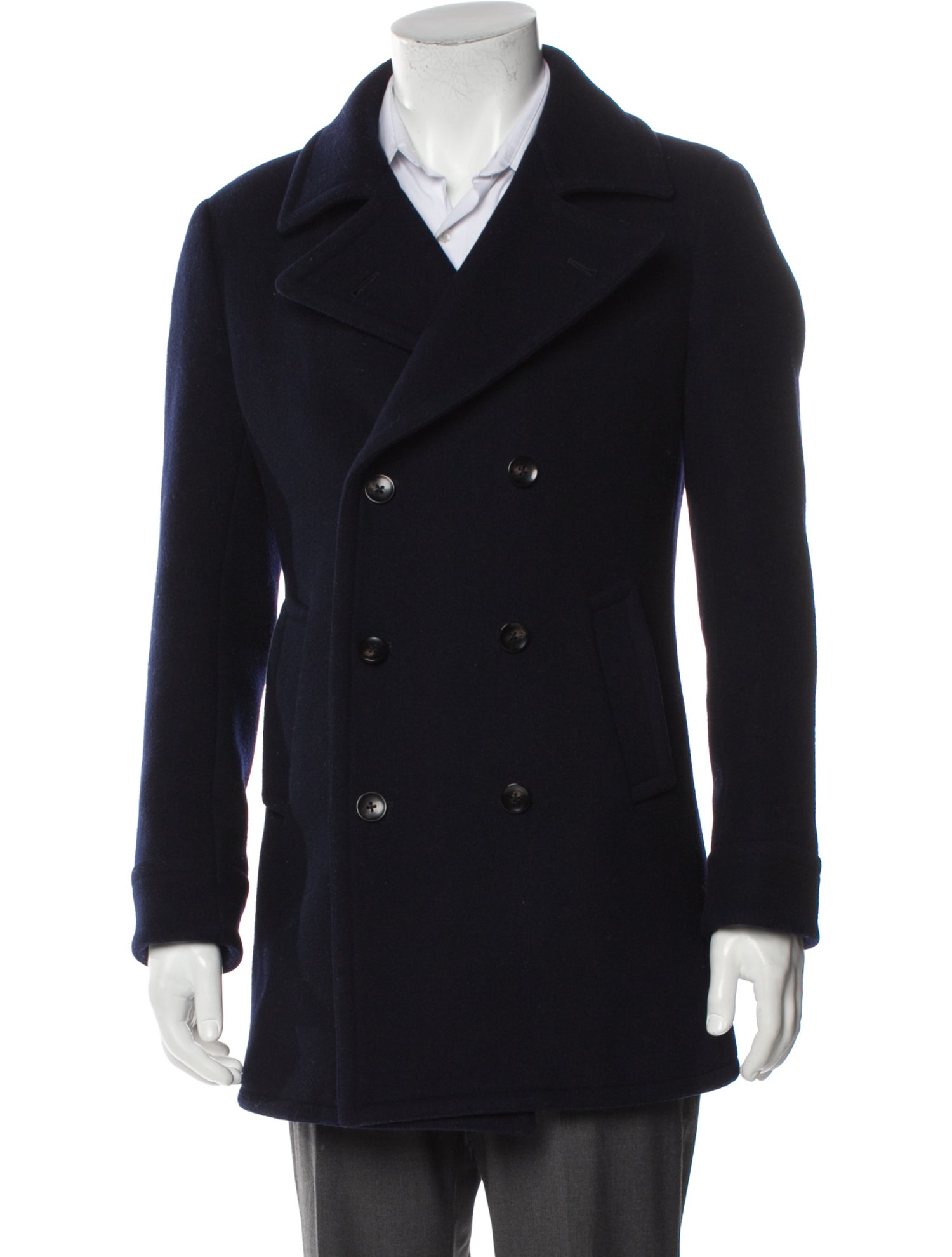 Suitsupply Wool Peacoat - Blue Outerwear, Clothing - WSUIT31402 | The ...