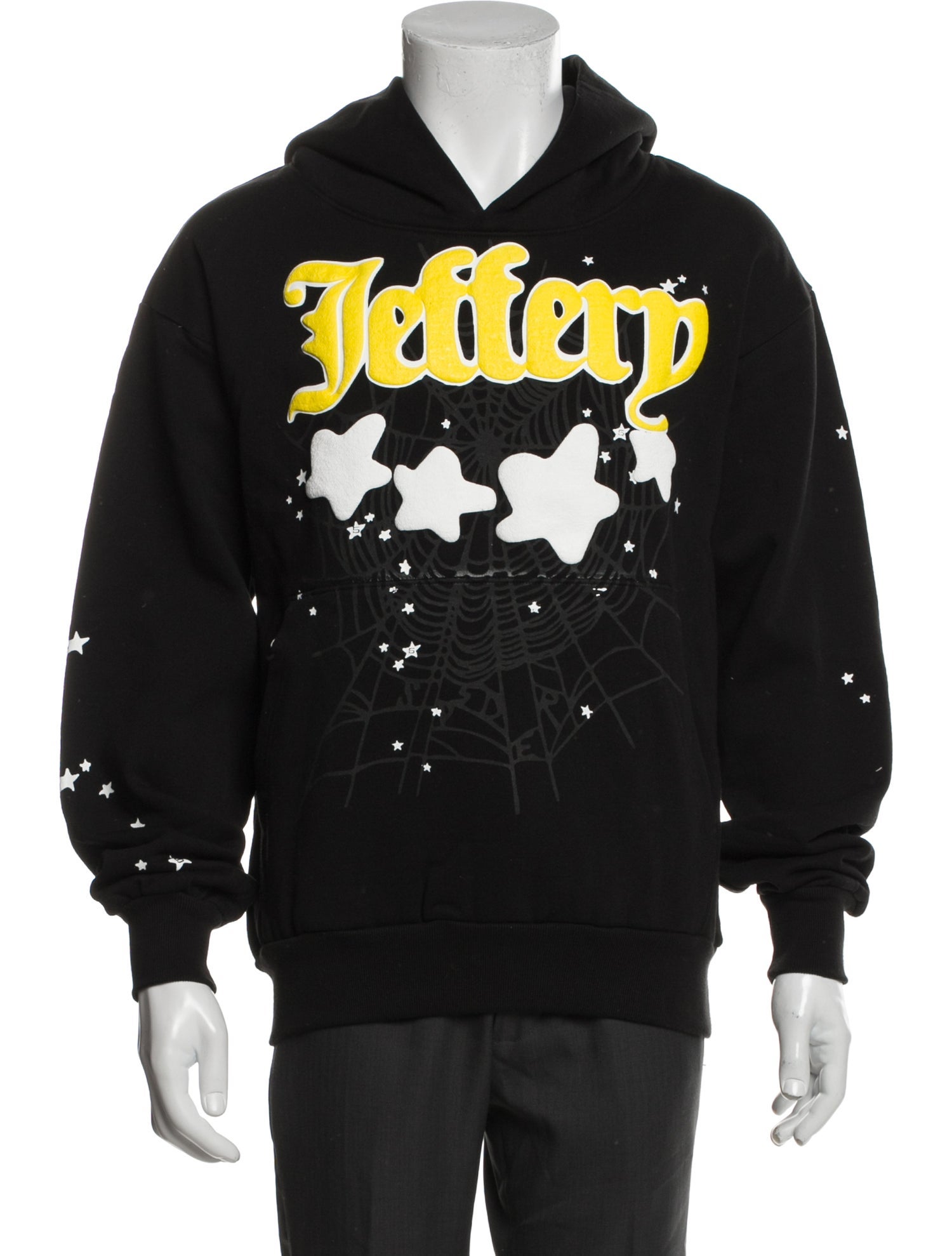 Spider Worldwide x Young Thug Graphic Print Crew Neck Hoodie - Black ...