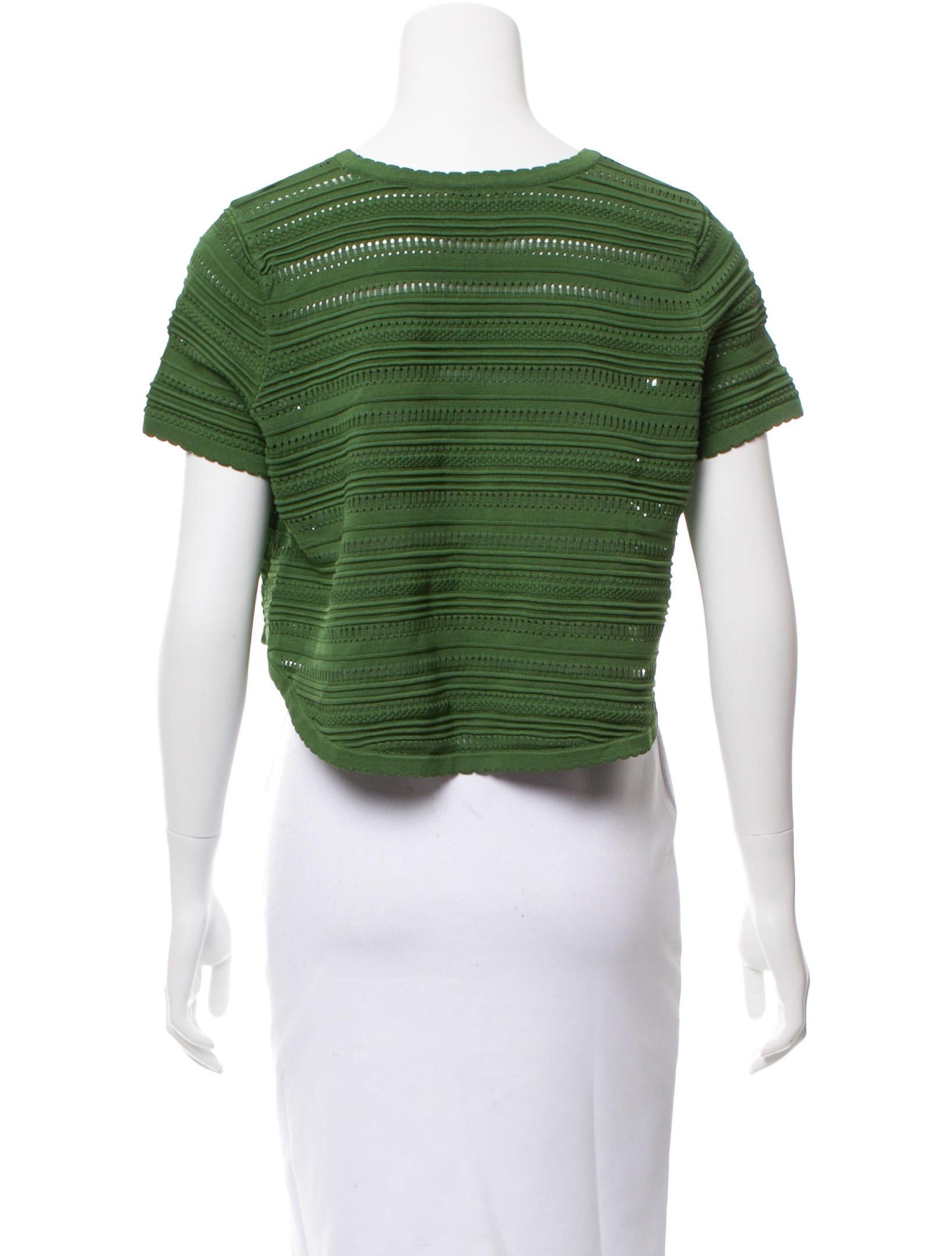 Torn by Ronny Kobo Perforated Crop Top - Clothing - WT522020 | The RealReal