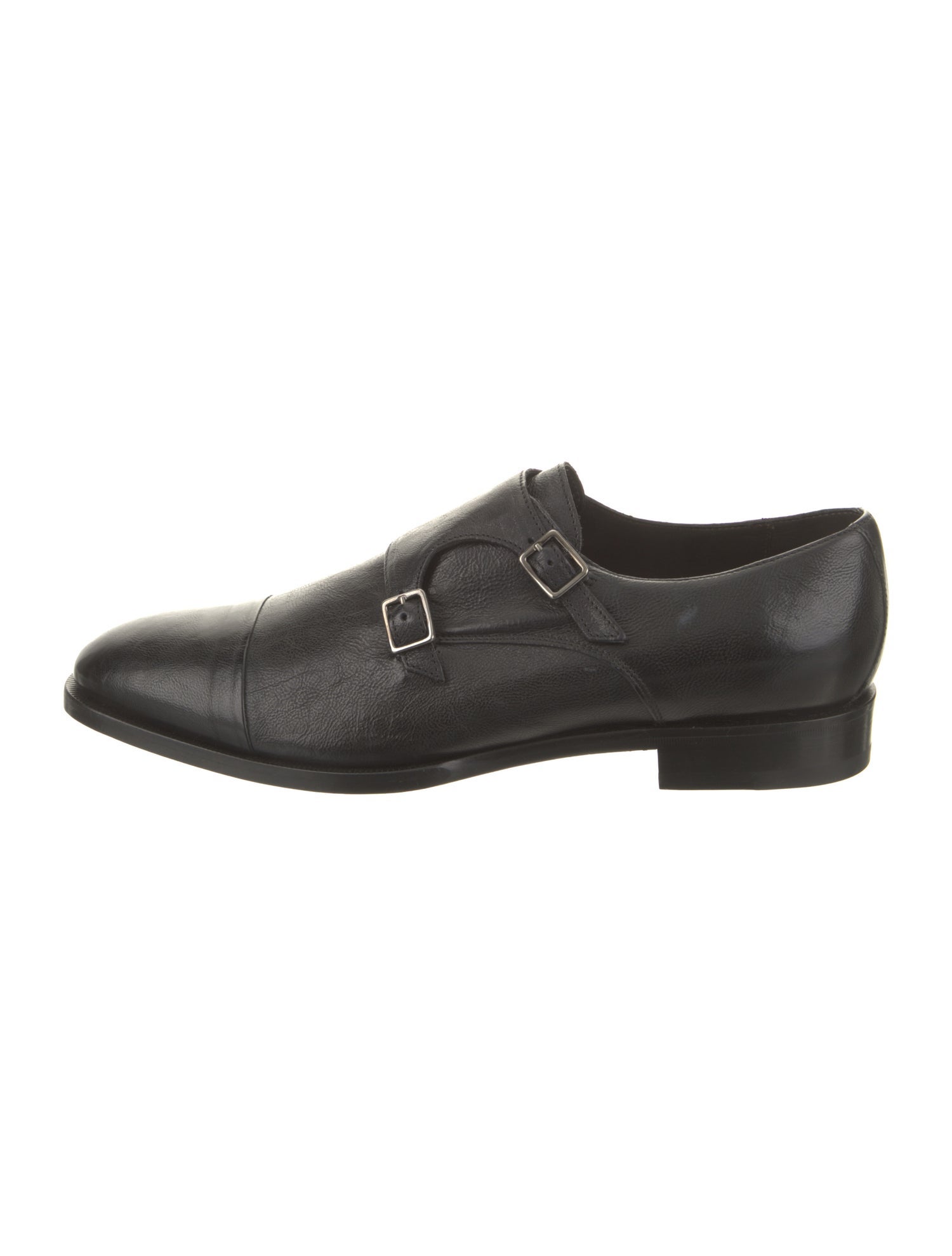 Tagliatore Leather Monk Straps - Black Monk Straps, Shoes - WTAGL20341 ...