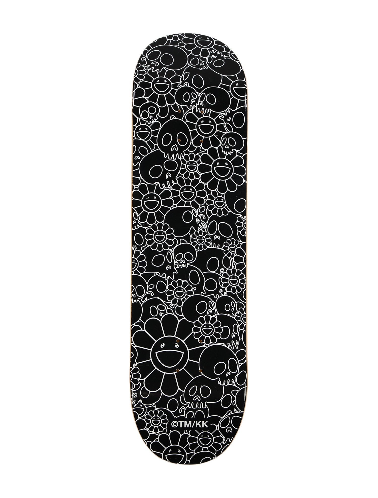 Takashi Murakami x Complexcon Skulls and Flowers Skateboard Deck - Black Skate Decks ...