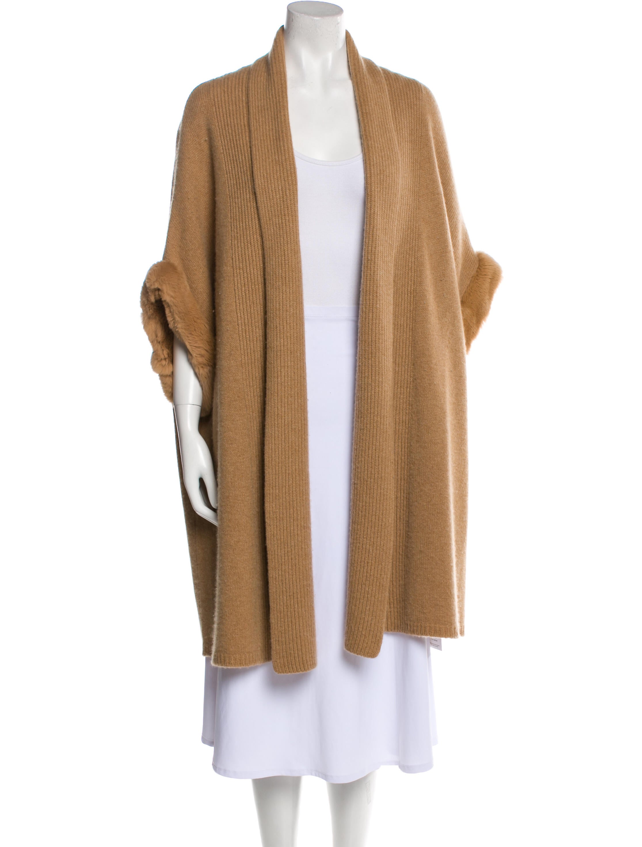 The Cashmere Project Cashmere Open Front Sweater - Neutrals Knitwear ...