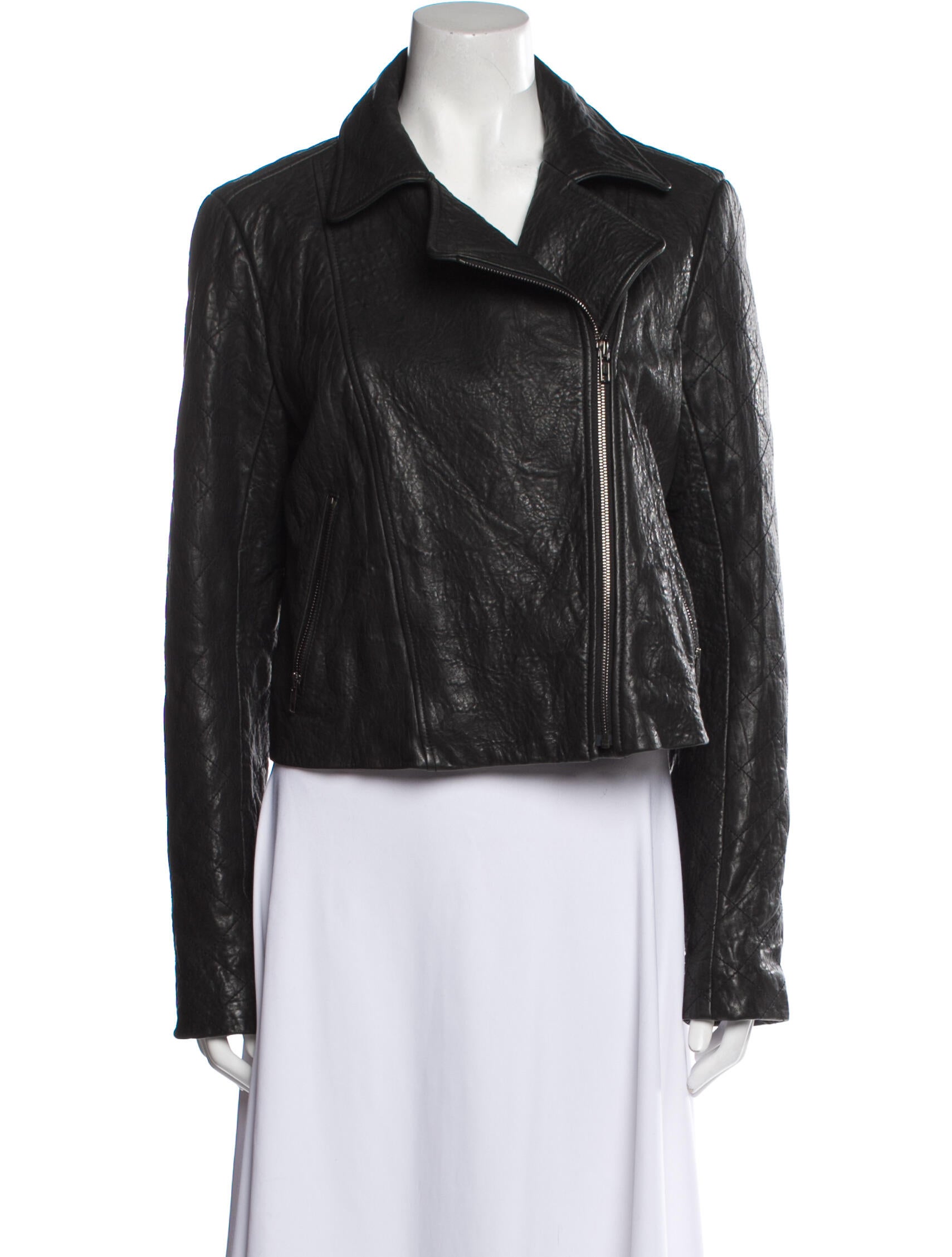 Theory Lamb Leather Biker Jacket - Black Jackets, Clothing - WTE201949 ...