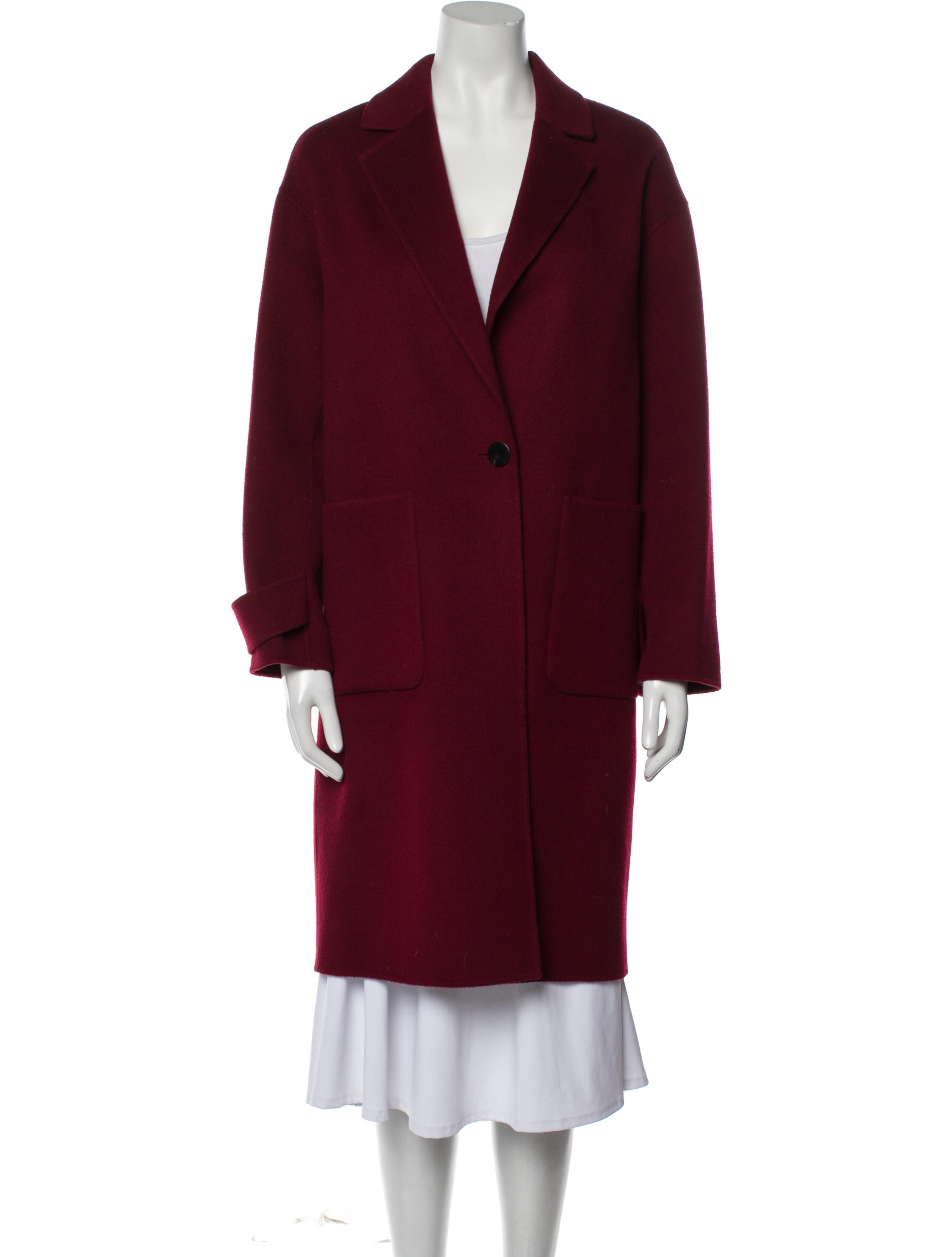 Theory Coat - Burgundy Coats, Clothing - WTE204053 | The RealReal
