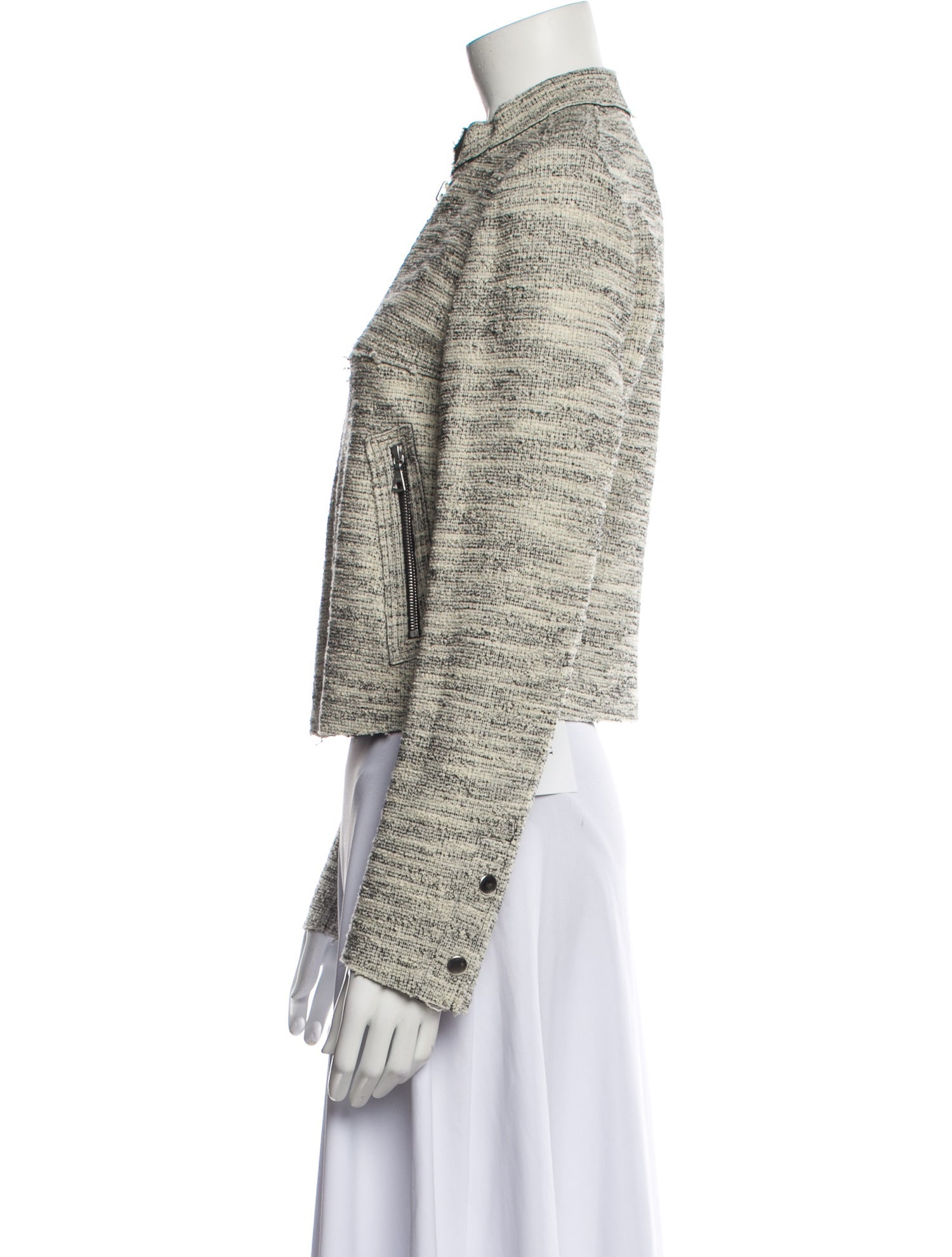 BA&SH Tweed Pattern Evening Jacket - Neutrals Jackets, Clothing ...
