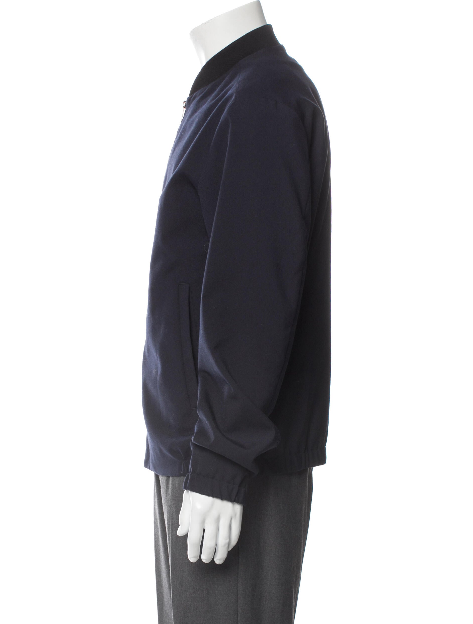 Theory Lamb Leather Bomber Jacket - Blue Outerwear, Clothing ...