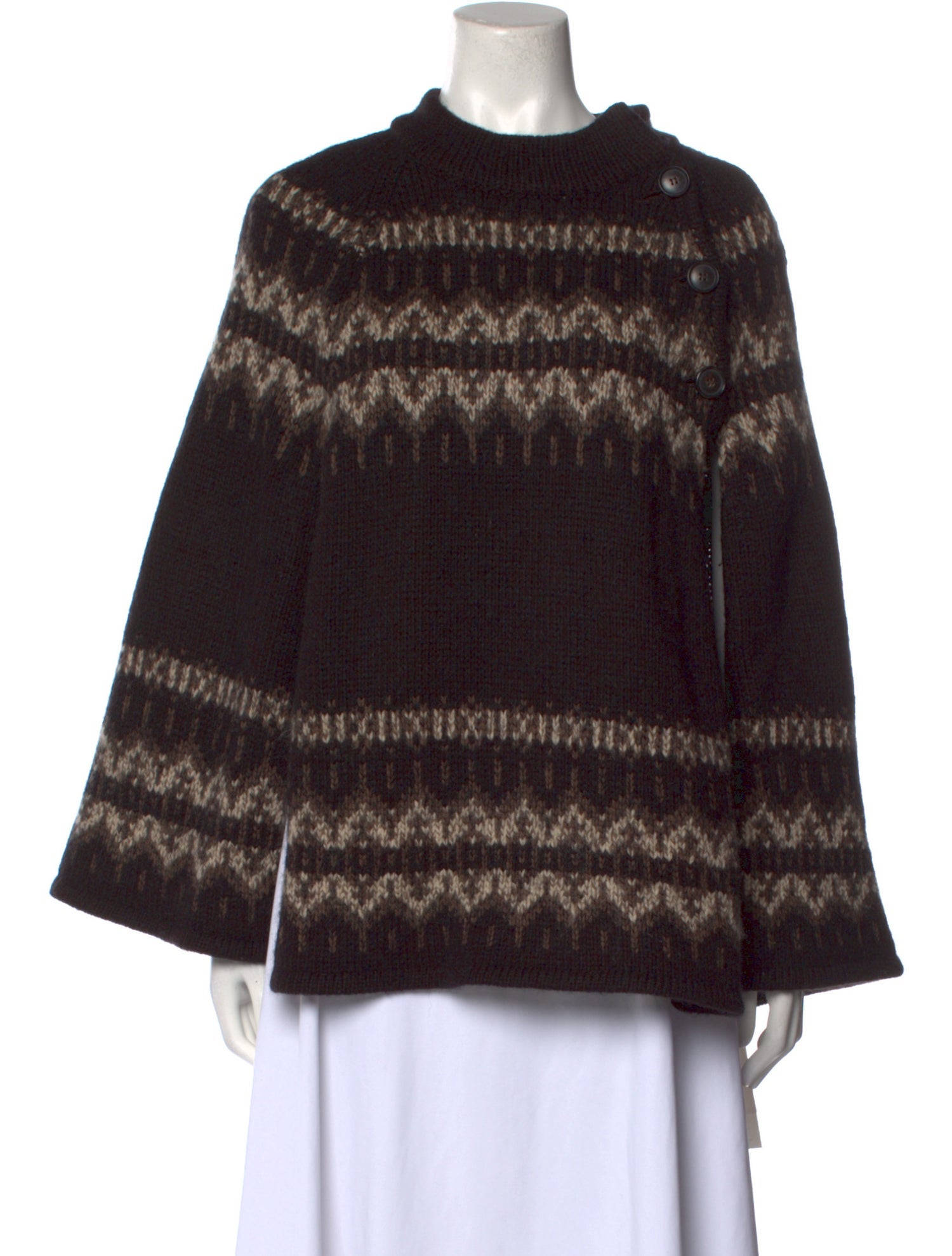 Theory Colorblock Pattern Sweater - Brown Knitwear, Clothing ...