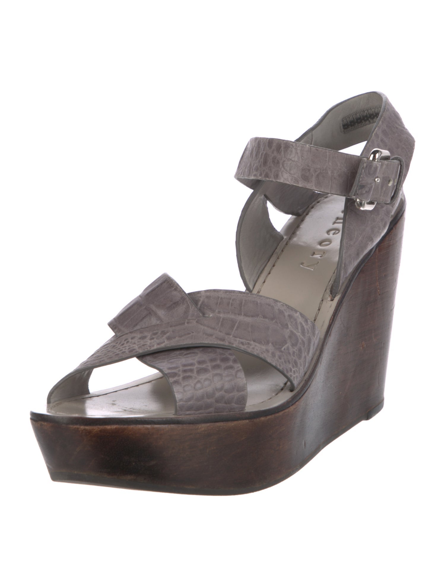 Jil Sander Suede Cap-Toe Wedges - Black Sandals, Shoes - JIL30514 | The ...