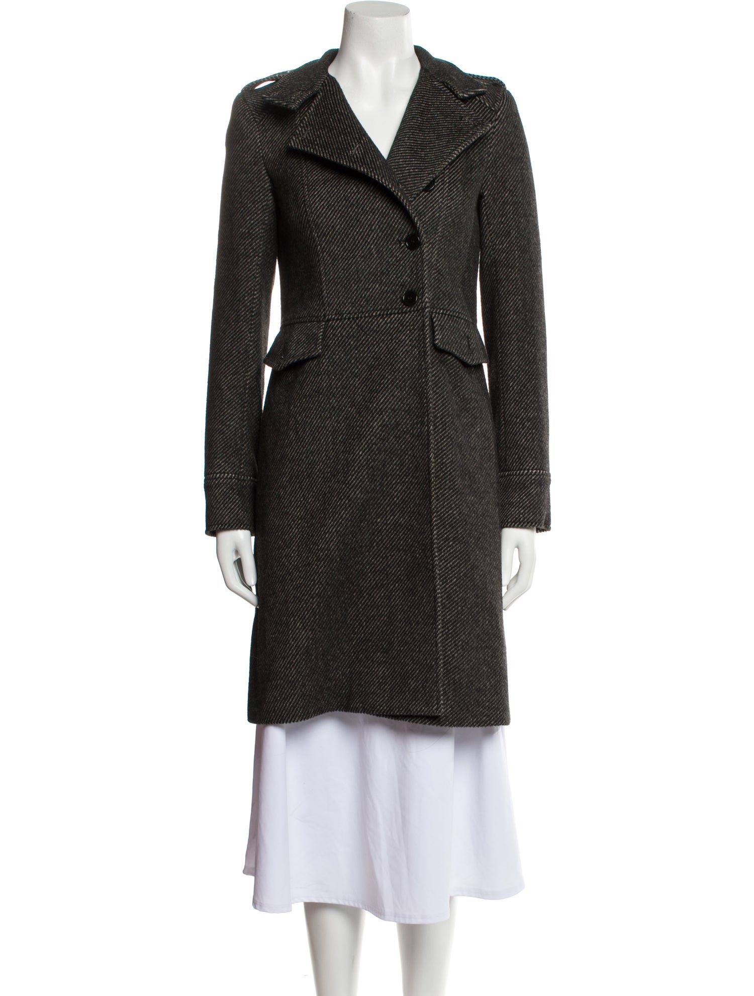 Theory Alpaca Coat - Grey Coats, Clothing - WTE312492 | The RealReal