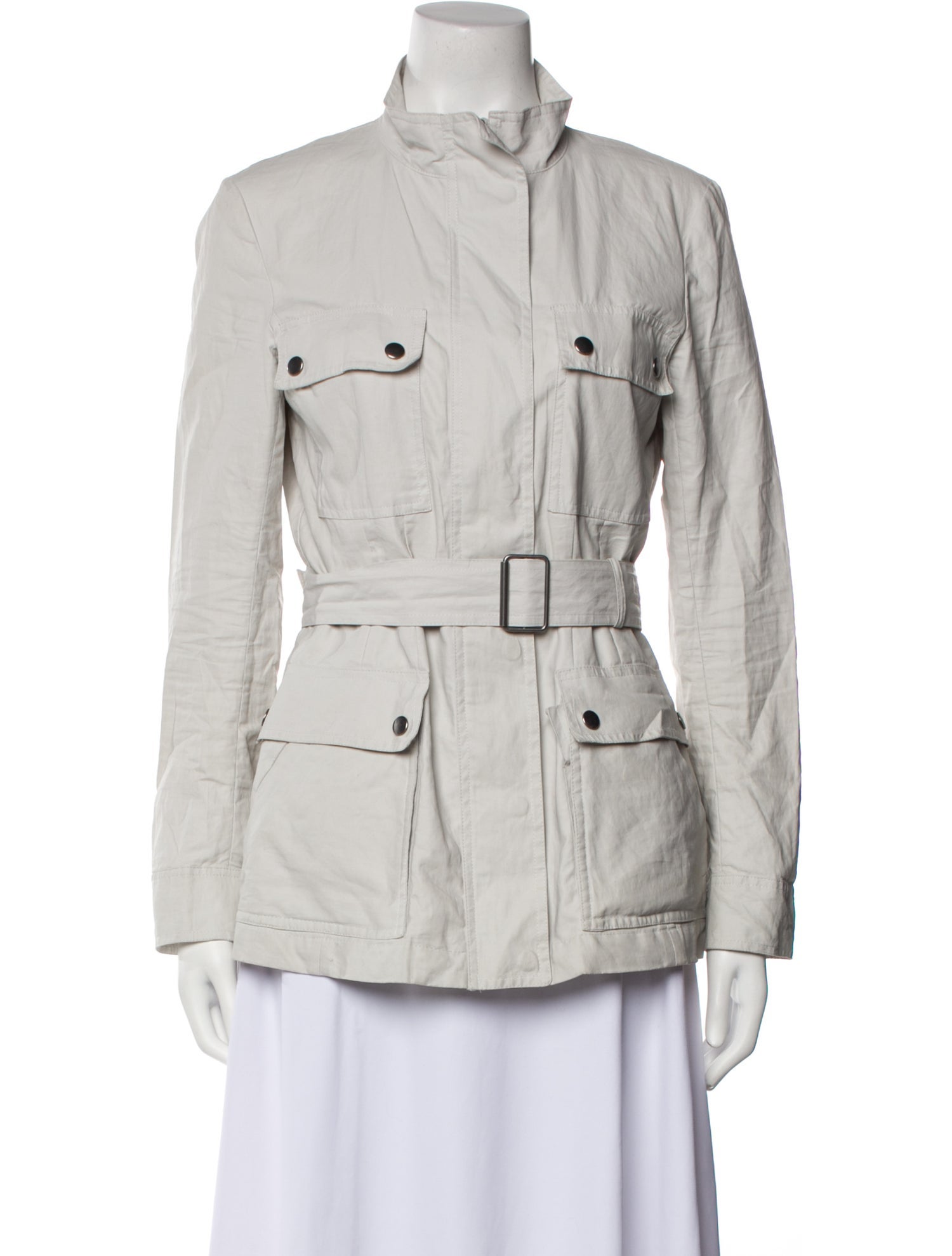 Theory Linen Utility Jacket - Grey Jackets, Clothing - WTE313692 | The ...