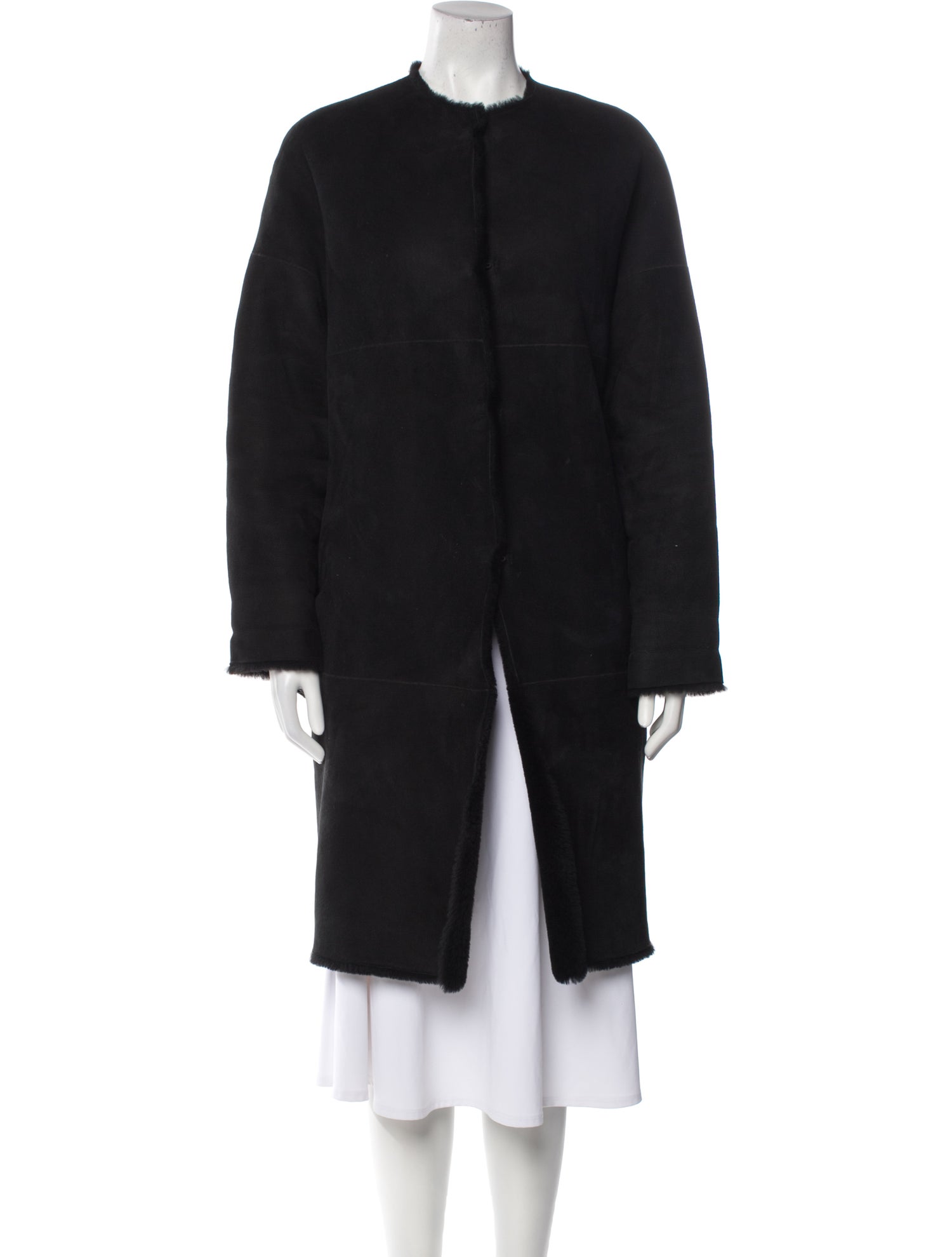 Theory Shearling Fur Coat - Black Coats, Clothing - WTE320351 | The ...