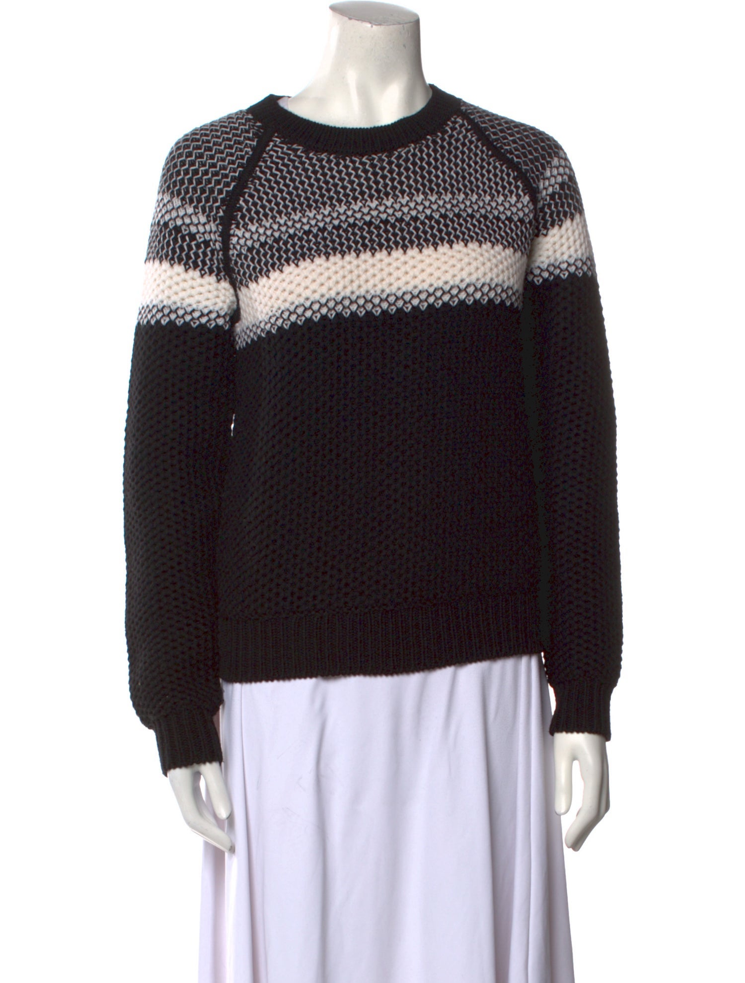 Theory Wool Striped Sweater - Black Knitwear, Clothing - WTE333835 ...