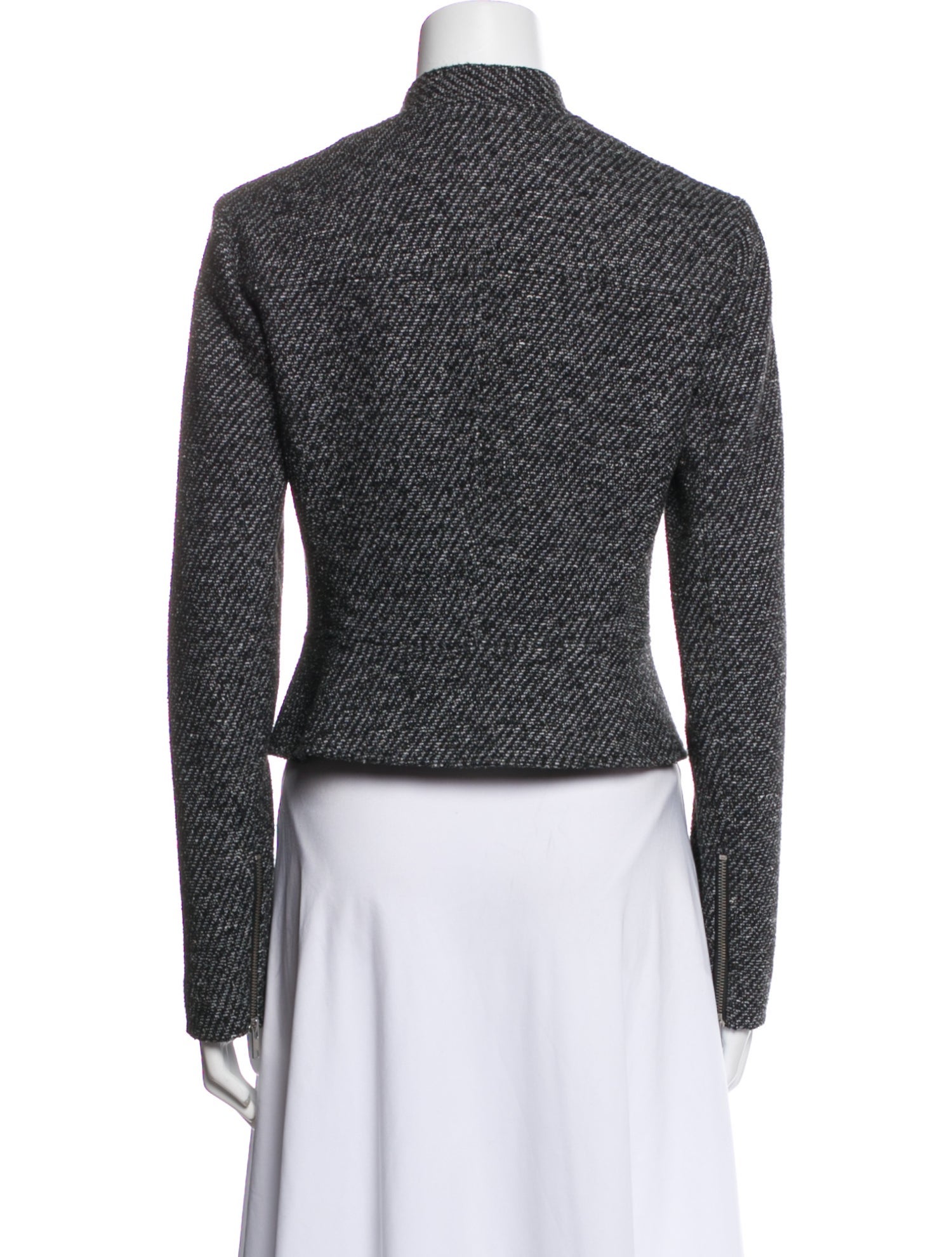 Theory Tweed Pattern Biker Jacket - Black Jackets, Clothing - WTE376412 ...