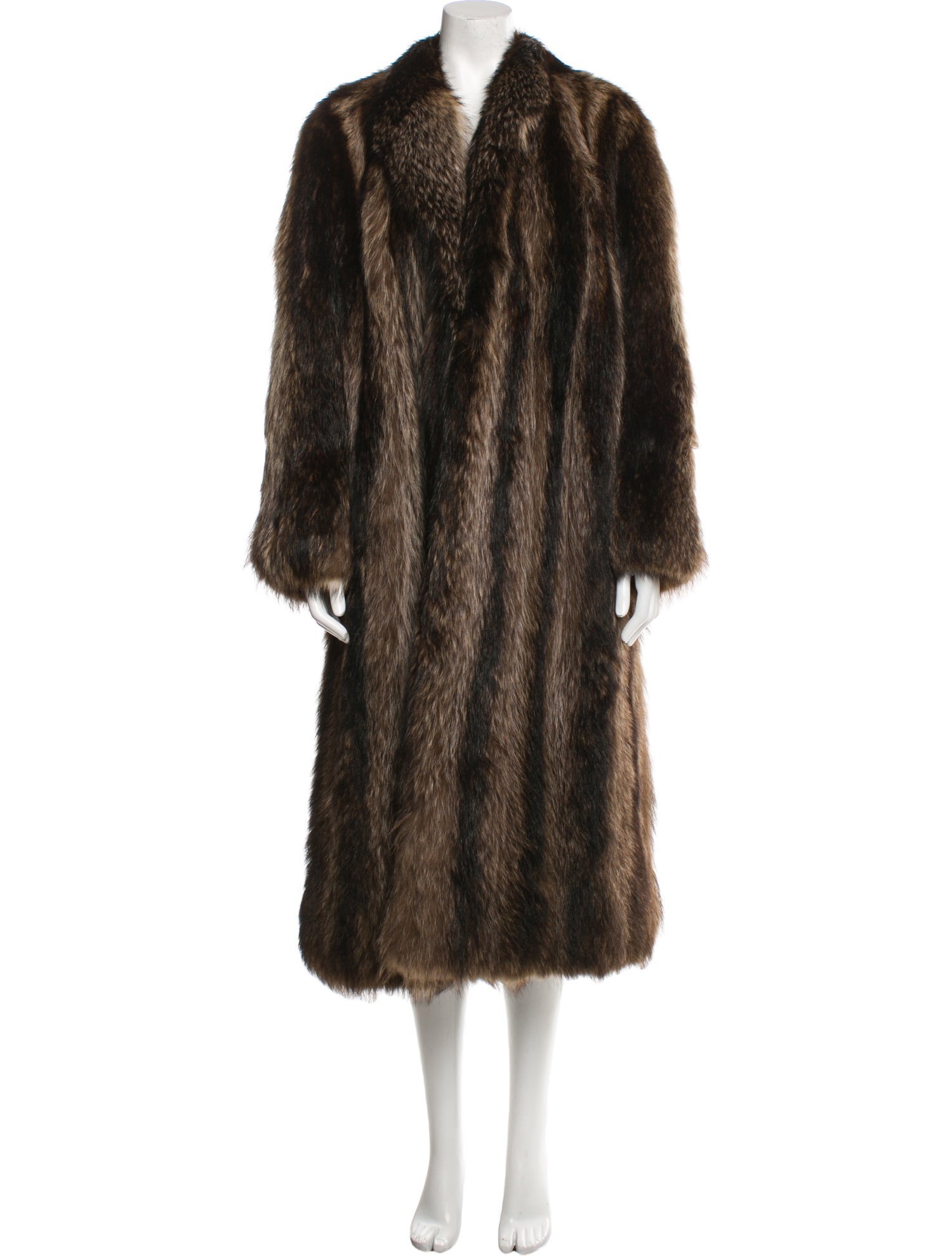 The Evans Collection Fur Fur Coat - Brown Coats, Clothing - WTECH20076 ...