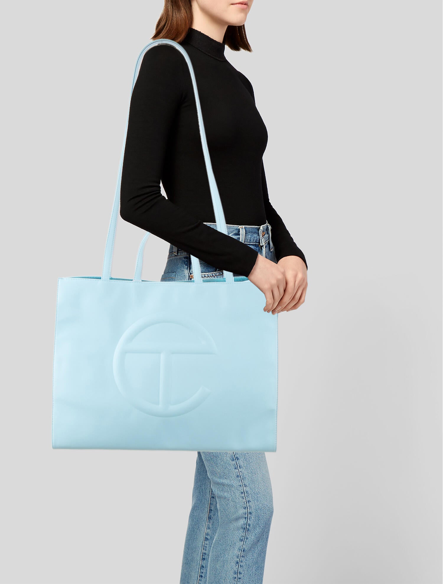 Telfar Large Shopping Tote - Blue Totes, Handbags - WTELG24477 | The ...