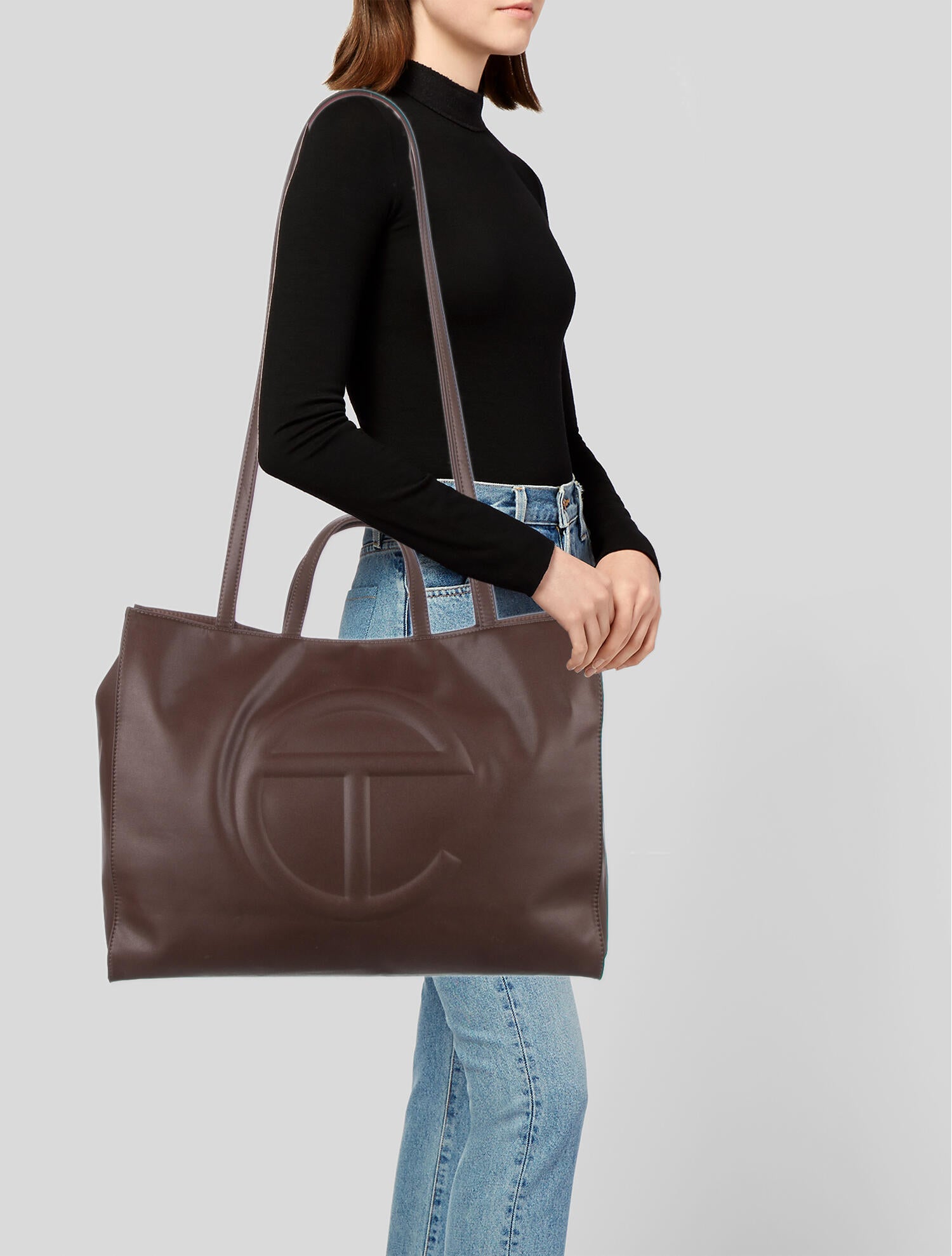 Telfar Large Shopping Tote - Brown Totes, Handbags - WTELG25307 | The ...