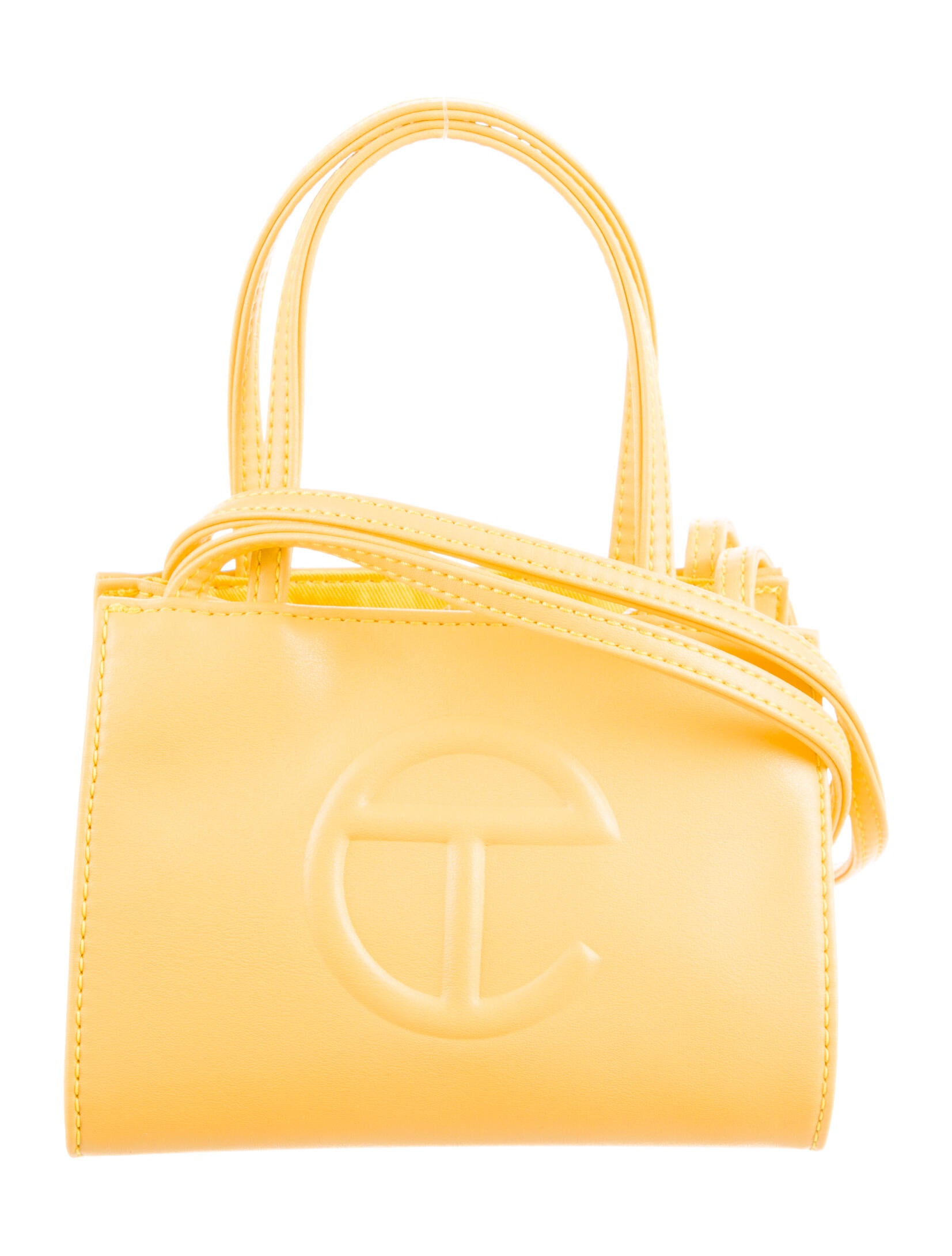 Telfar Small Shopping Bag w/ Tags - Yellow Mini Bags, Handbags ...