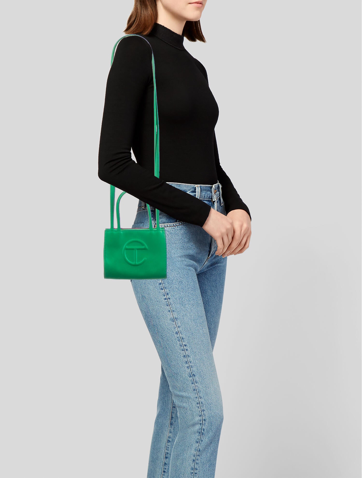 Telfar Small Leather Shoulder Bag - Green Shoulder Bags, Handbags ...