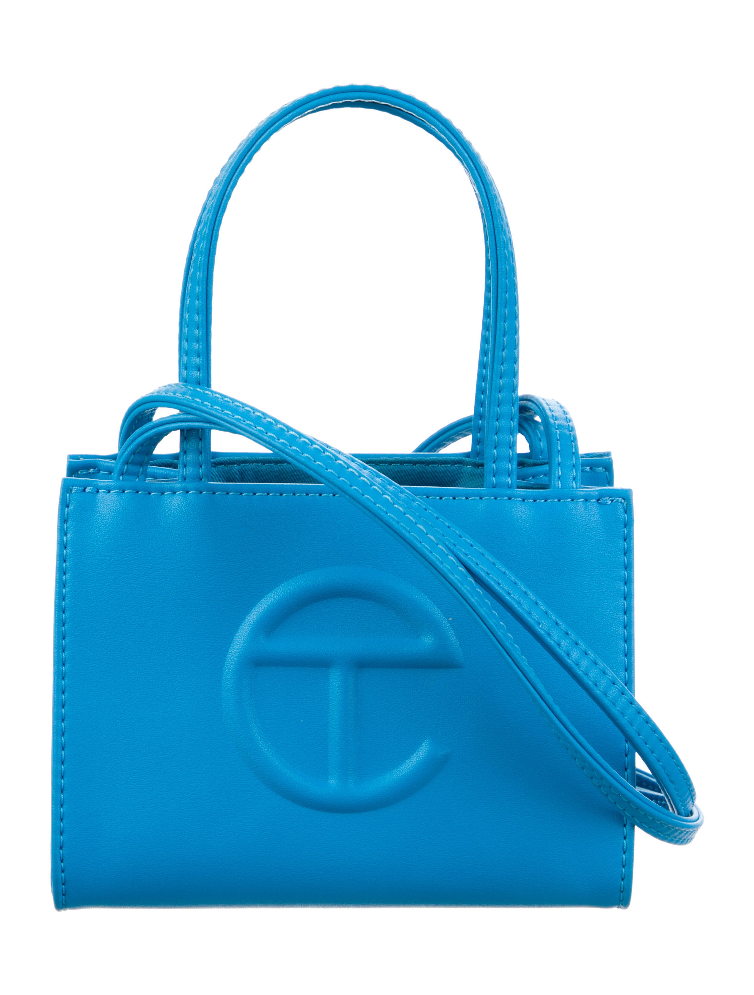 Telfar Medium Vegan Leather Shopping Tote - Blue Totes, Handbags ...