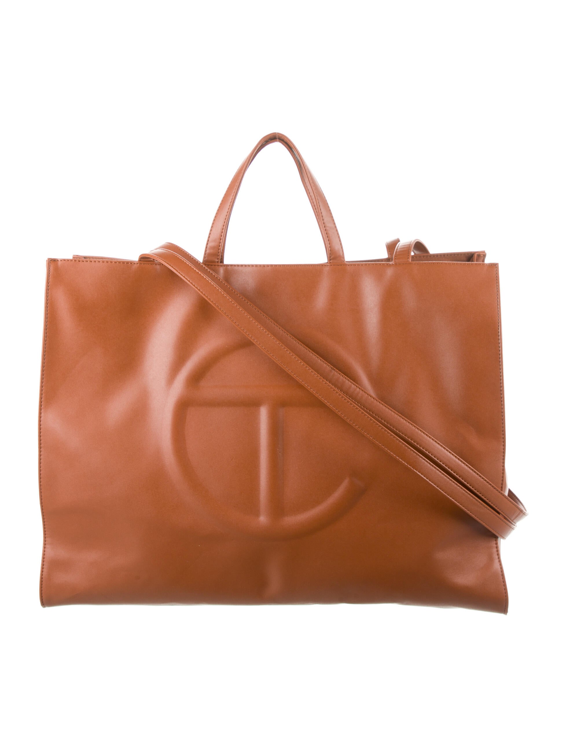 Telfar Vegan Leather Large Shopping Tote - Brown Totes, Handbags ...