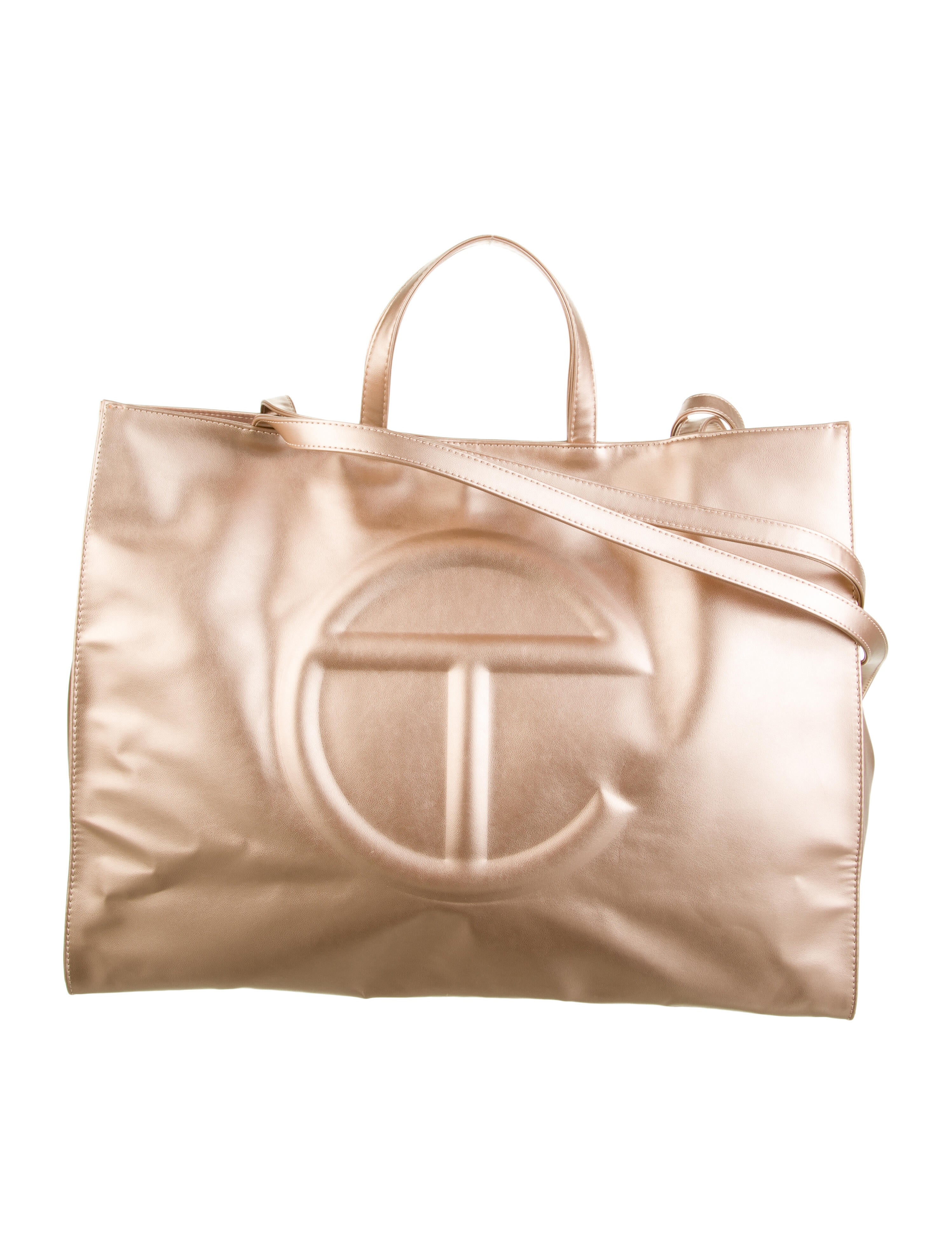 Telfar Large Shopping Bag w/ Tags - Metallic Totes, Handbags ...