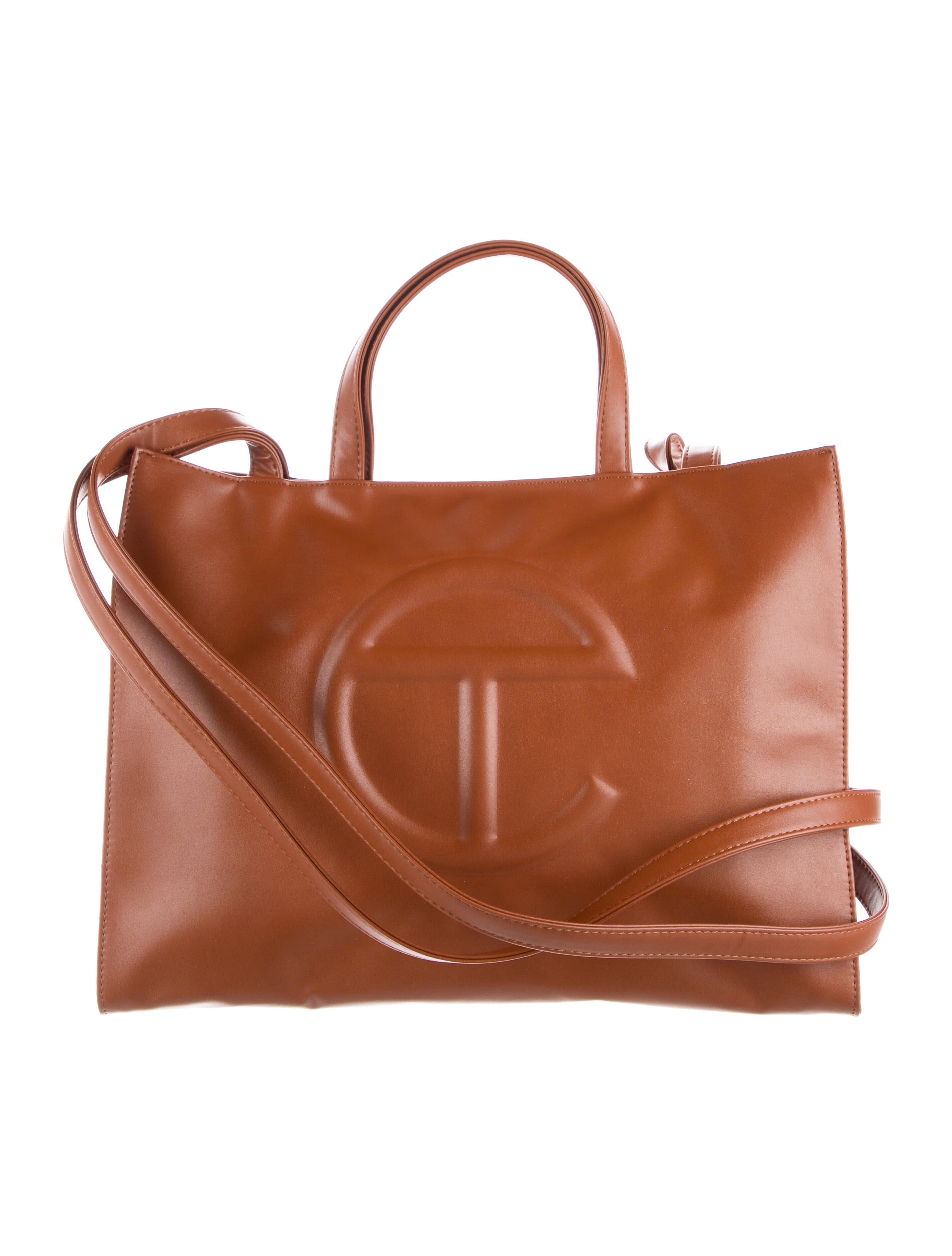 Telfar Vegan Leather Tote Bag w/ Tags - Brown Totes, Handbags ...