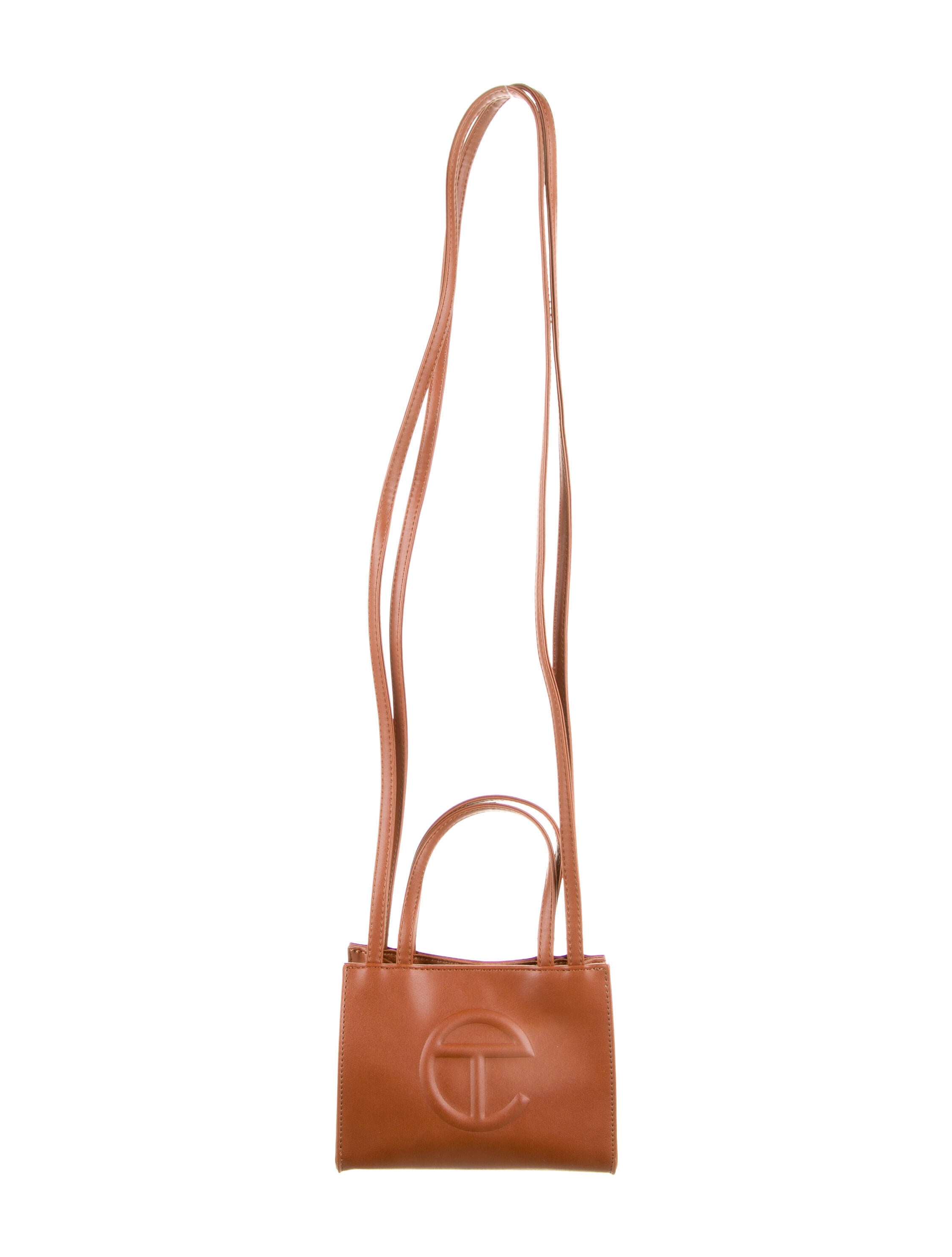 Telfar Mini Shopping Bag - Brown Crossbody Bags, Handbags - WTELG24139 ...
