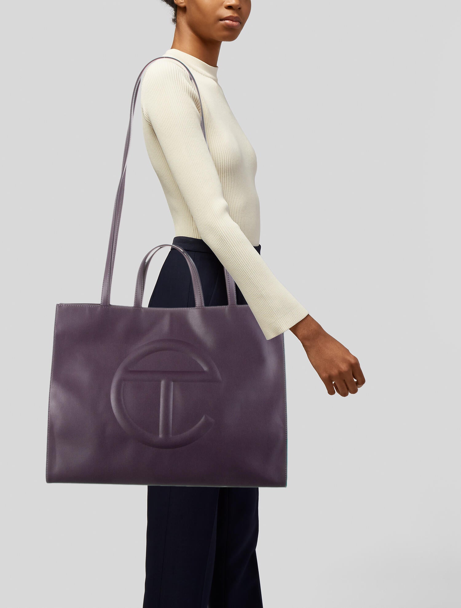 Telfar Vegan Leather Large Shopping Bag - Purple Totes, Handbags ...