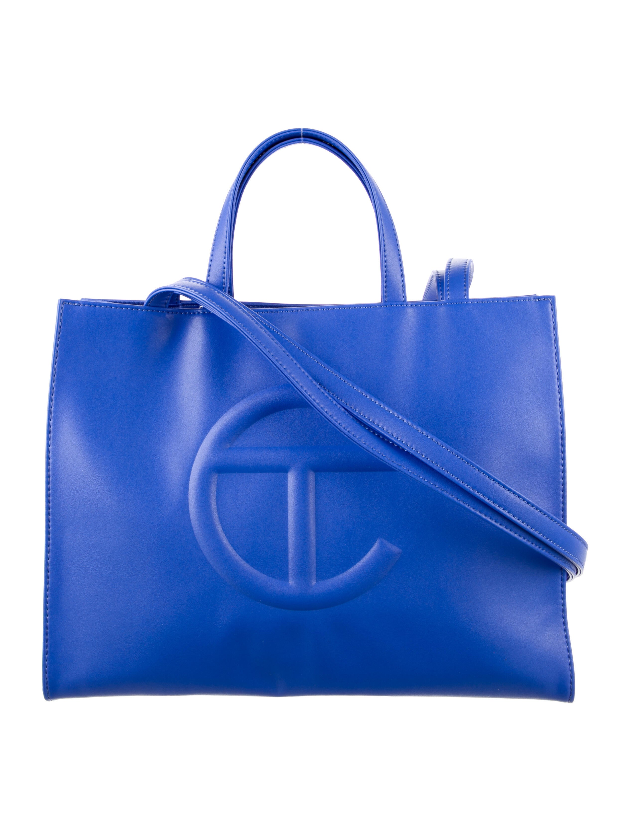 Telfar Leather Tote Bag w/Tags - Blue Totes, Handbags - WTELG27003 ...