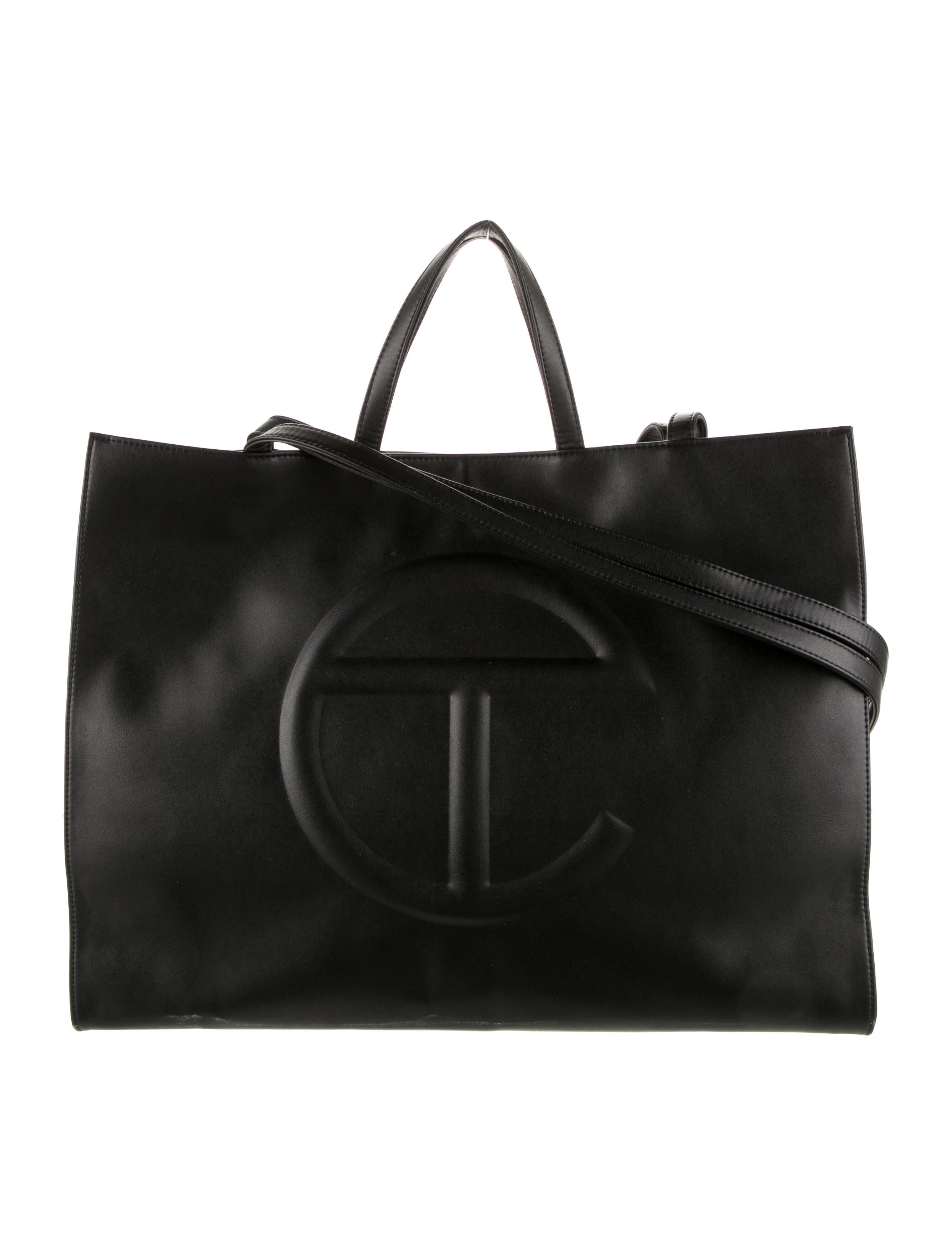 Telfar Large Black Shopping Tote - Black Totes, Handbags - WTELG27265 ...