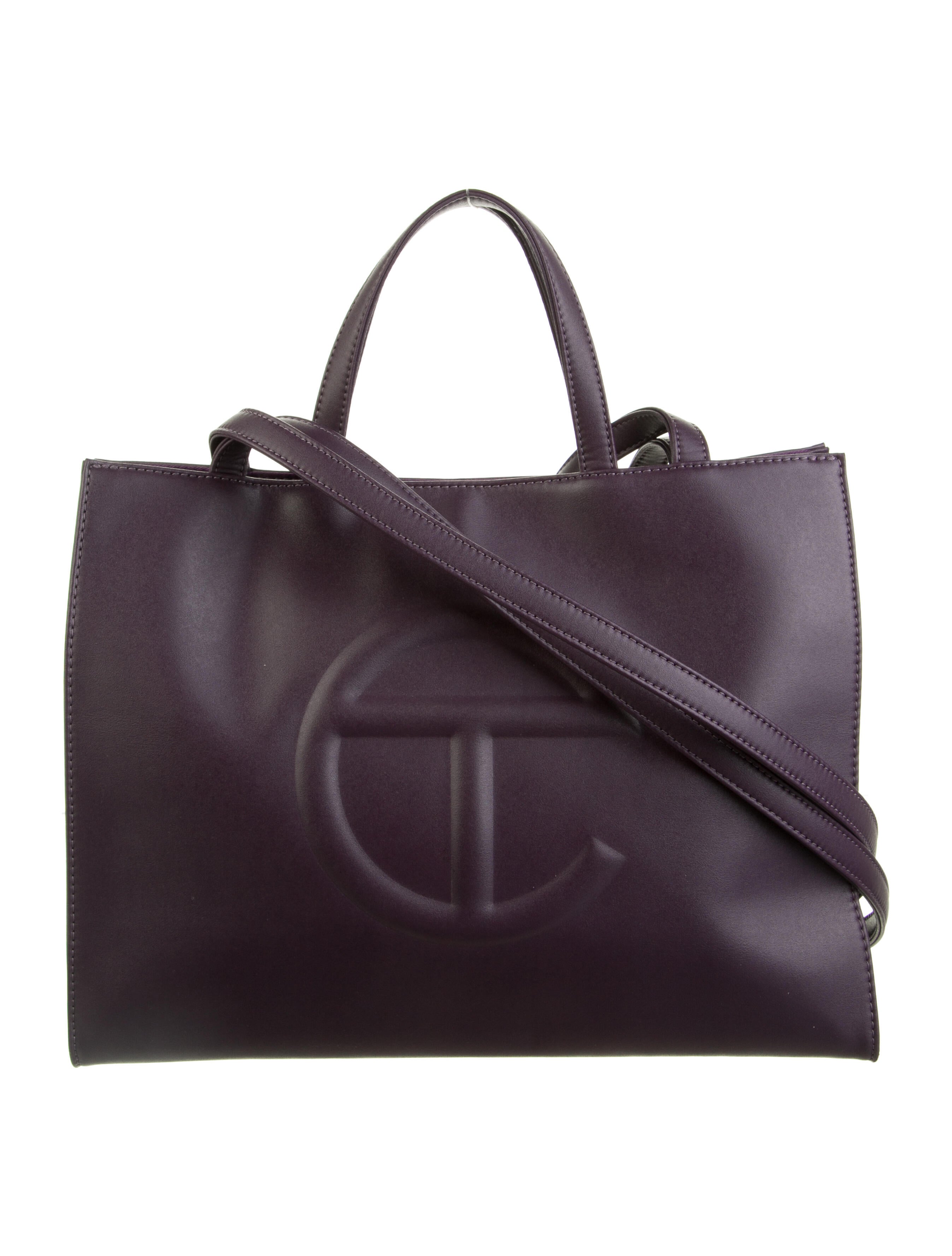 Telfar Vegetarian Leather Medium Shopping Bag - Purple Totes, Handbags ...