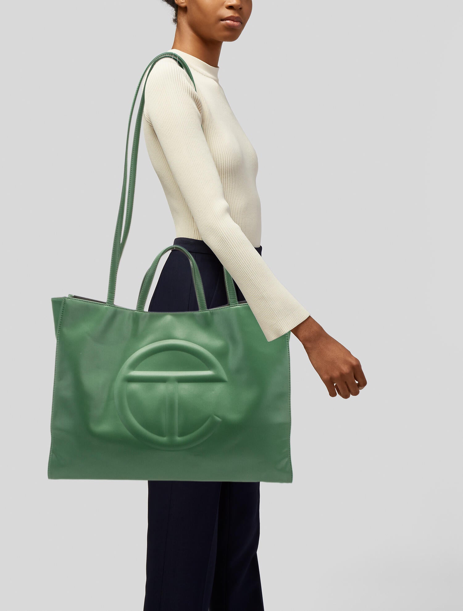 Telfar Large Leaf Shopping Bag - Green Totes, Handbags - WTELG28358 ...