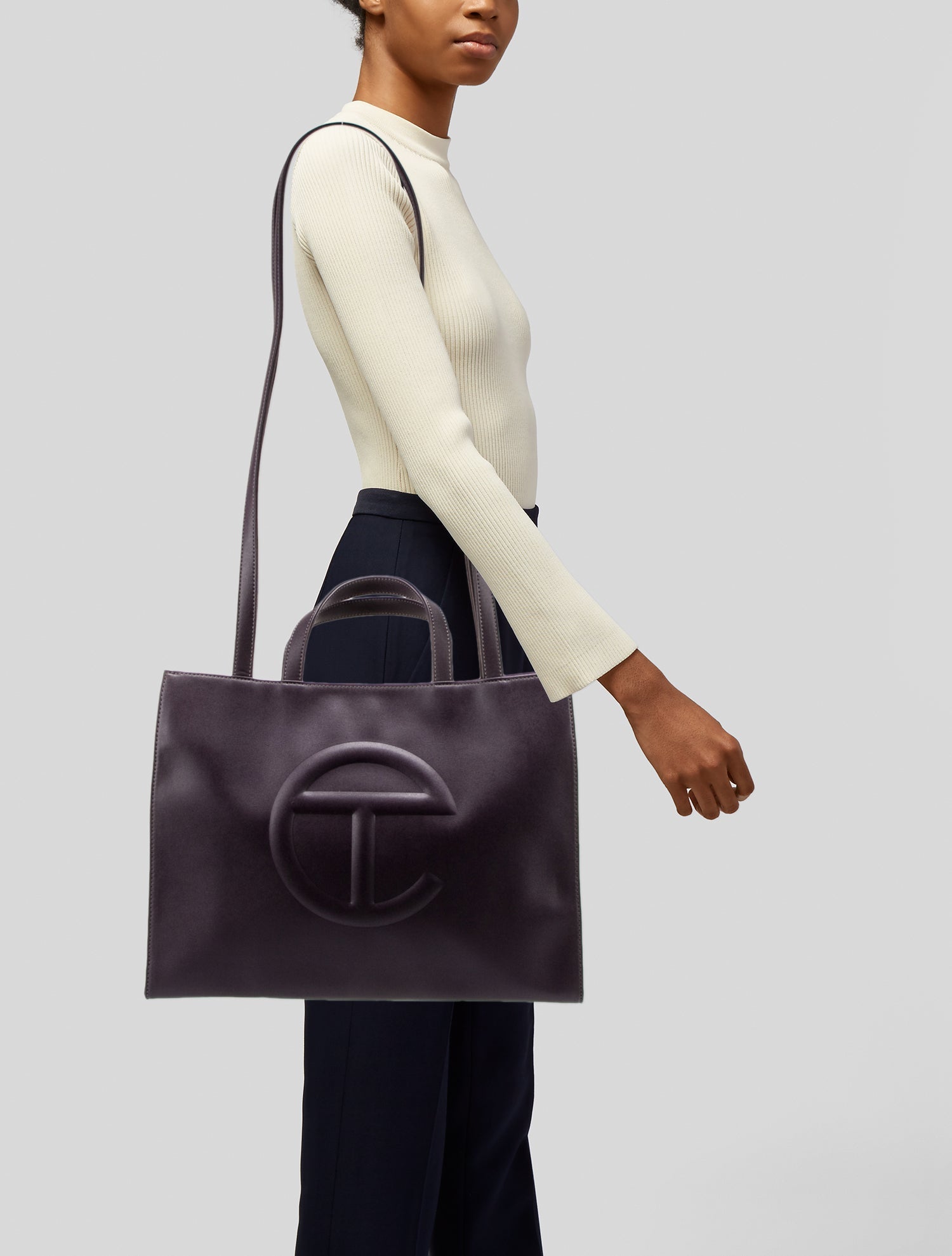 Telfar Medium Eggplant Shopping Bag w/Tags - Purple Totes, Handbags ...