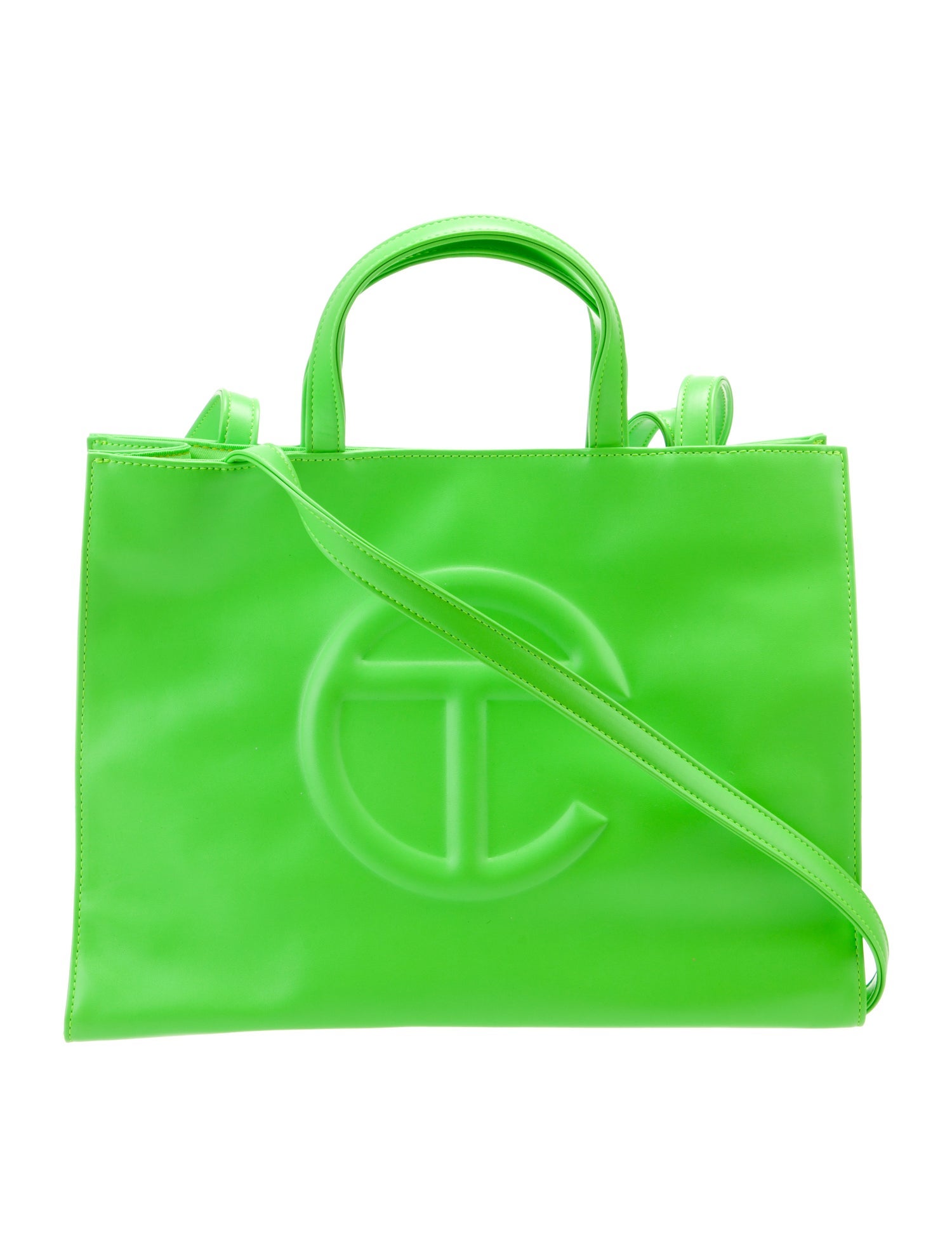 Telfar Medium Highlighter Green Shopping Bag - Green Totes, Handbags ...